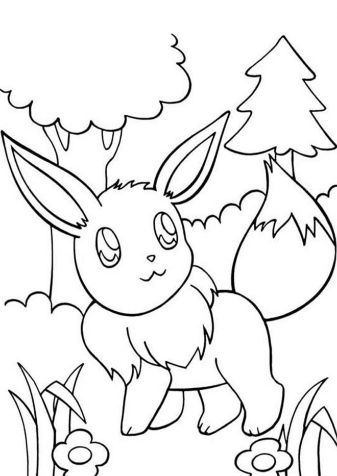 Free & Easy To Print Eevee Coloring Pages - Tulamama