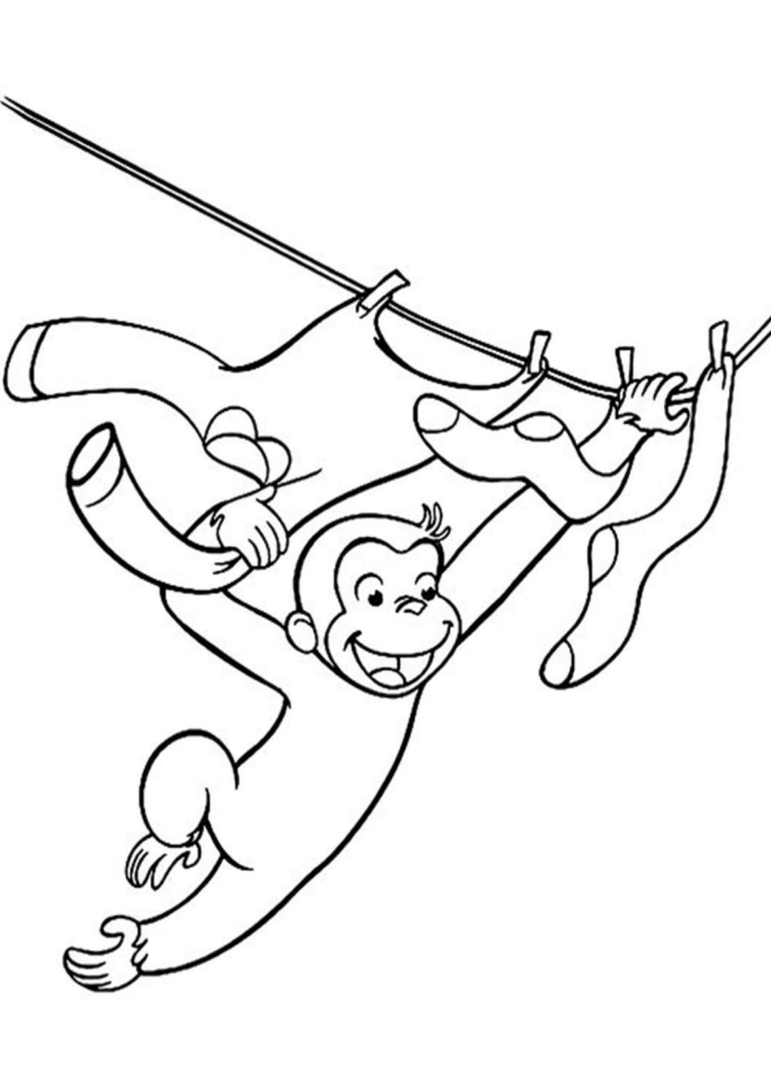 Free & Easy To Print Curious George Coloring Pages - Tulamama
