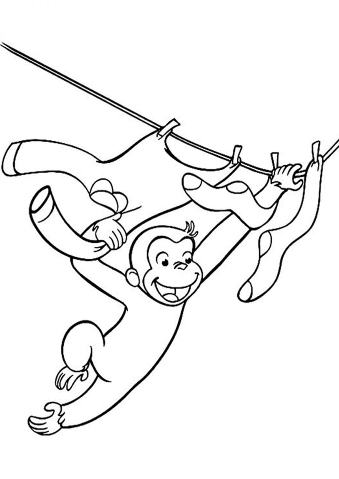Free & Easy To Print Curious George Coloring Pages - Tulamama