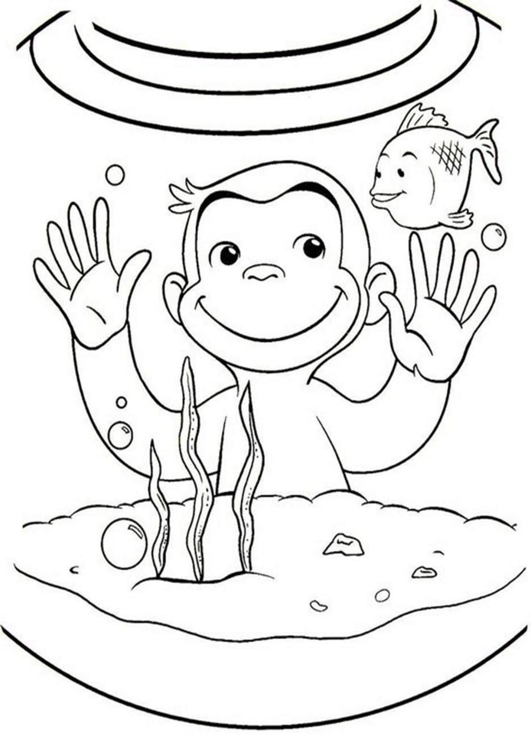 Free & Easy To Print Curious George Coloring Pages - Tulamama