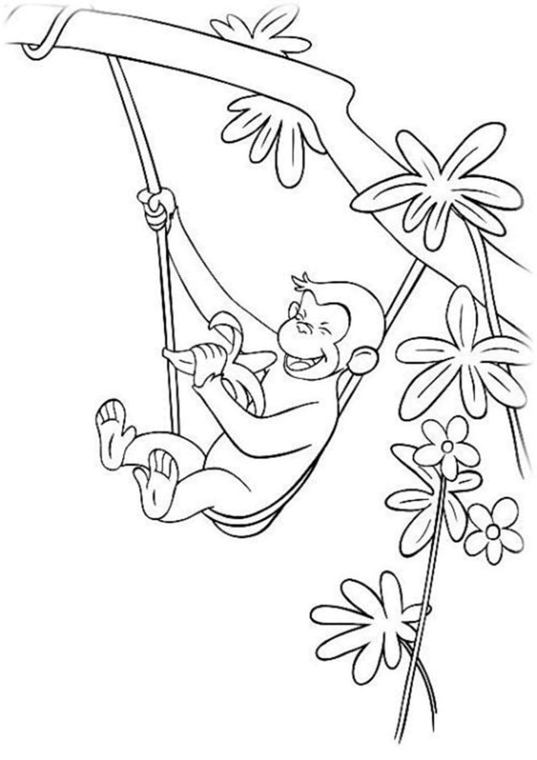 Free & Easy To Print Curious George Coloring Pages - Tulamama