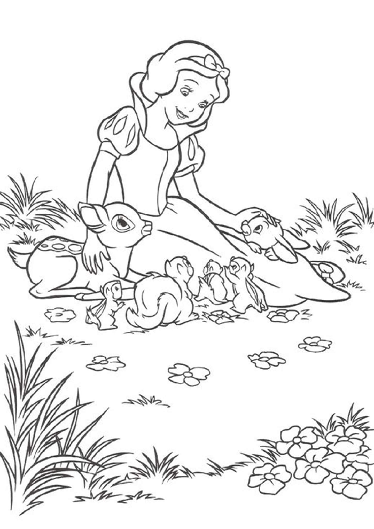 Free & Easy To Print Snow White Coloring Pages - Tulamama