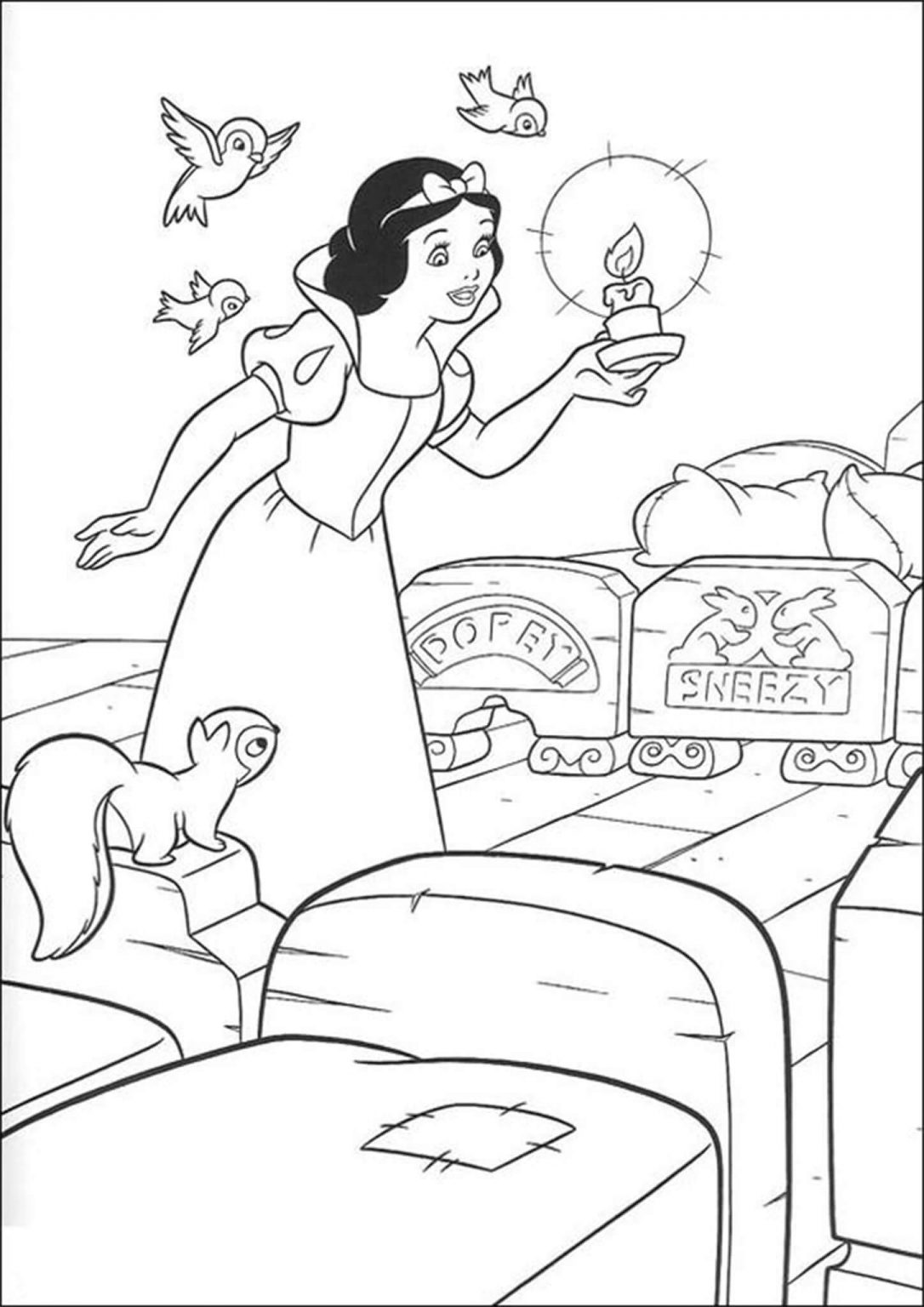 Free & Easy To Print Snow White Coloring Pages - Tulamama