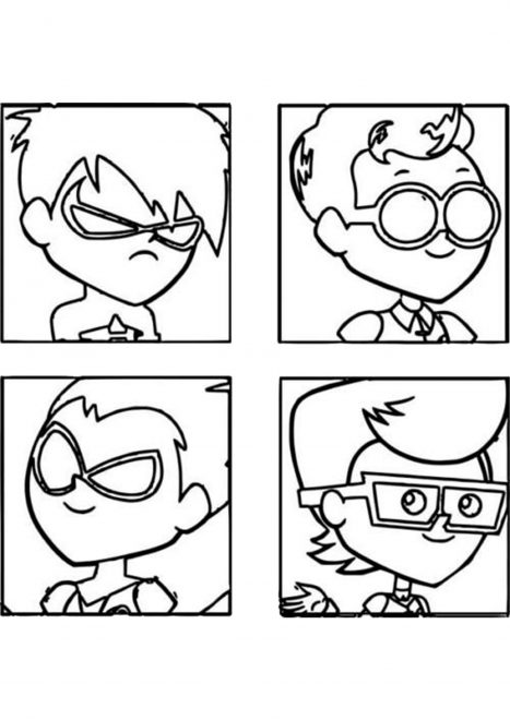 Free & Easy To Print Teen Titans Go Coloring Pages - Tulamama