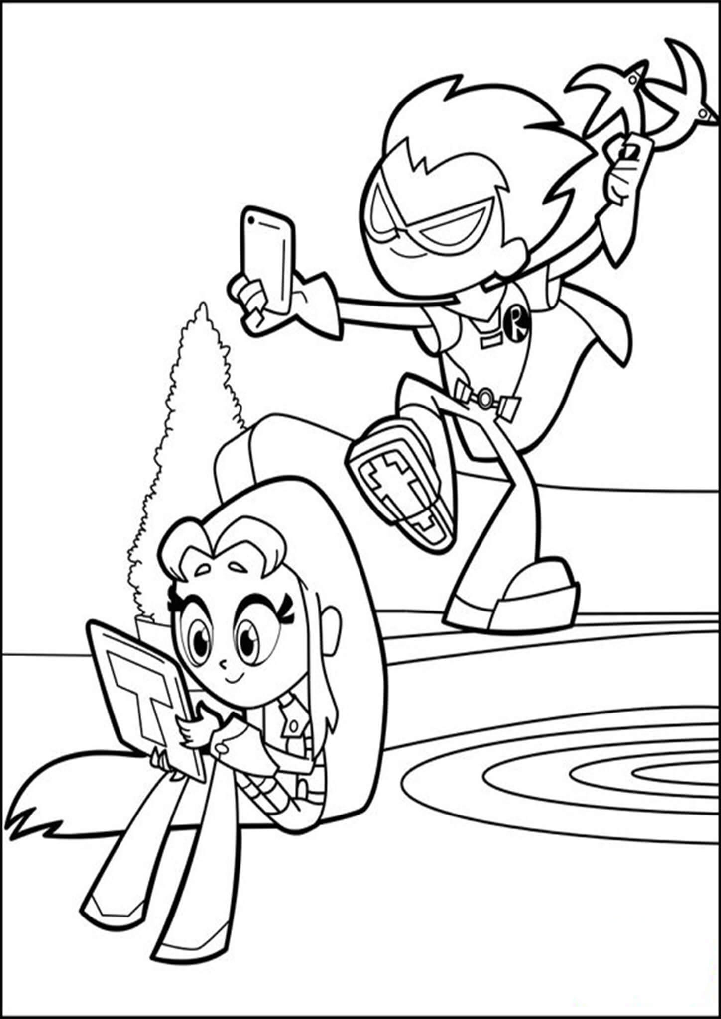 Free & Easy To Print Teen Titans Go Coloring Pages - Tulamama