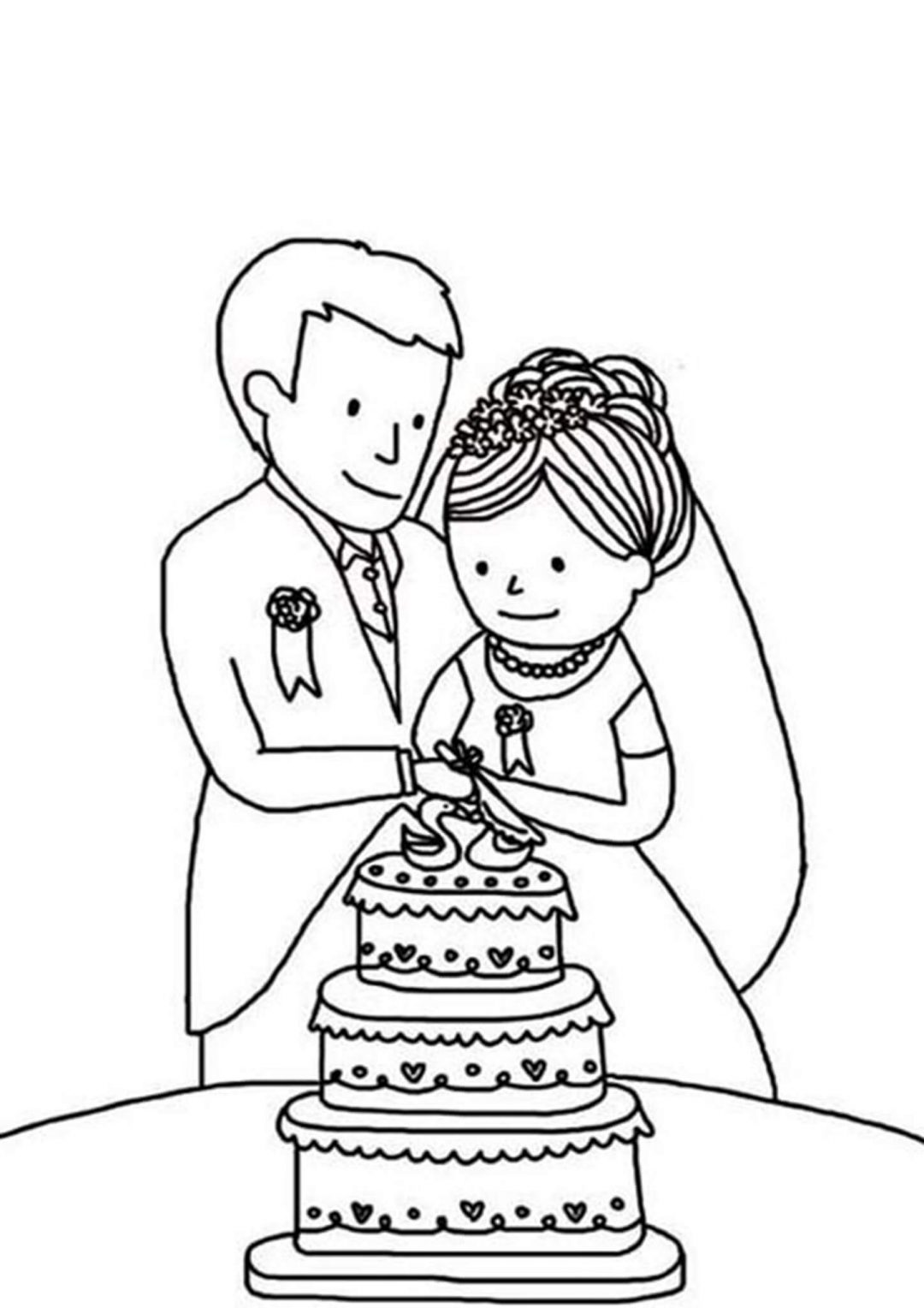 Free & Easy To Print Wedding Coloring Pages - Tulamama