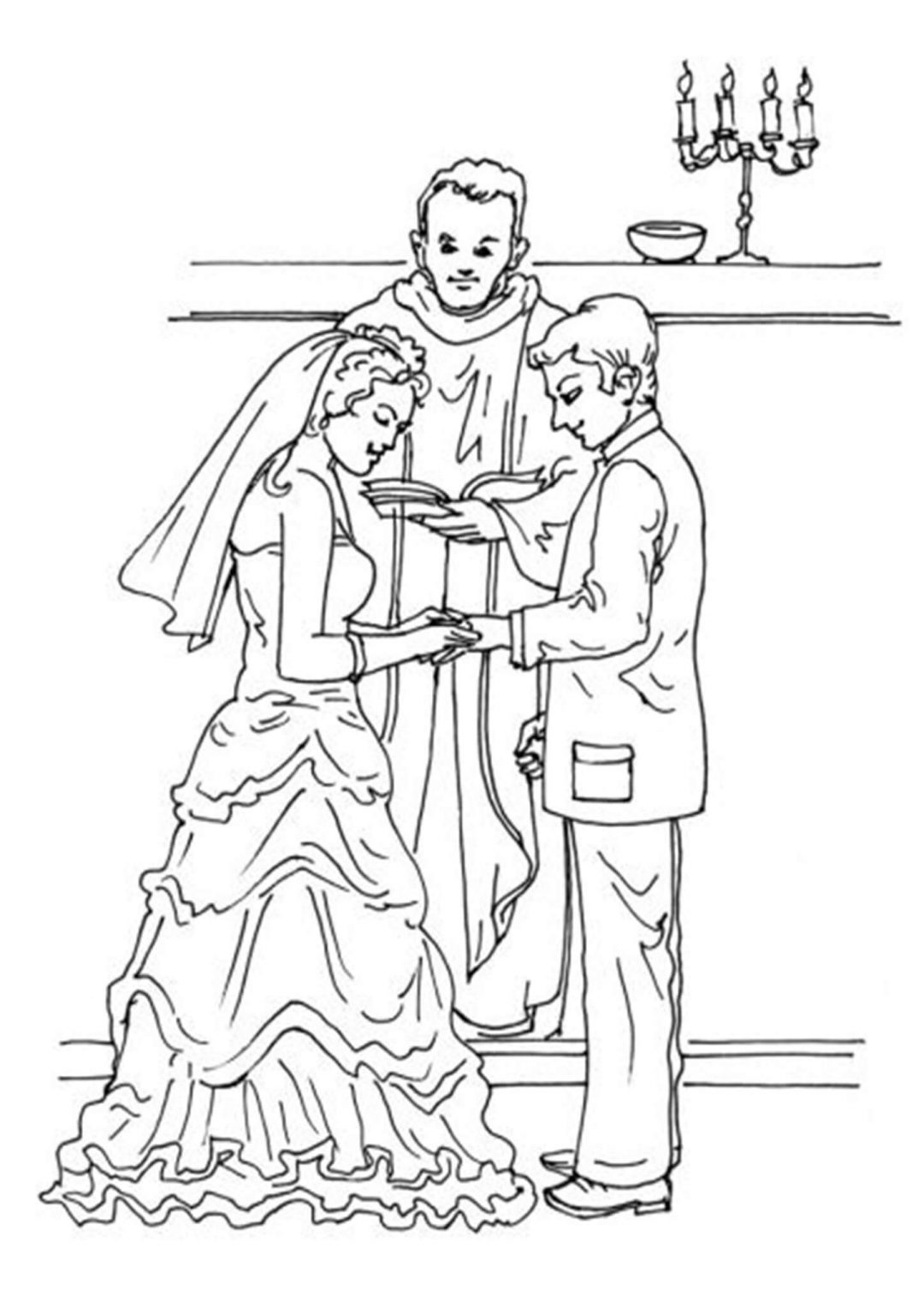 Free & Easy To Print Wedding Coloring Pages - Tulamama