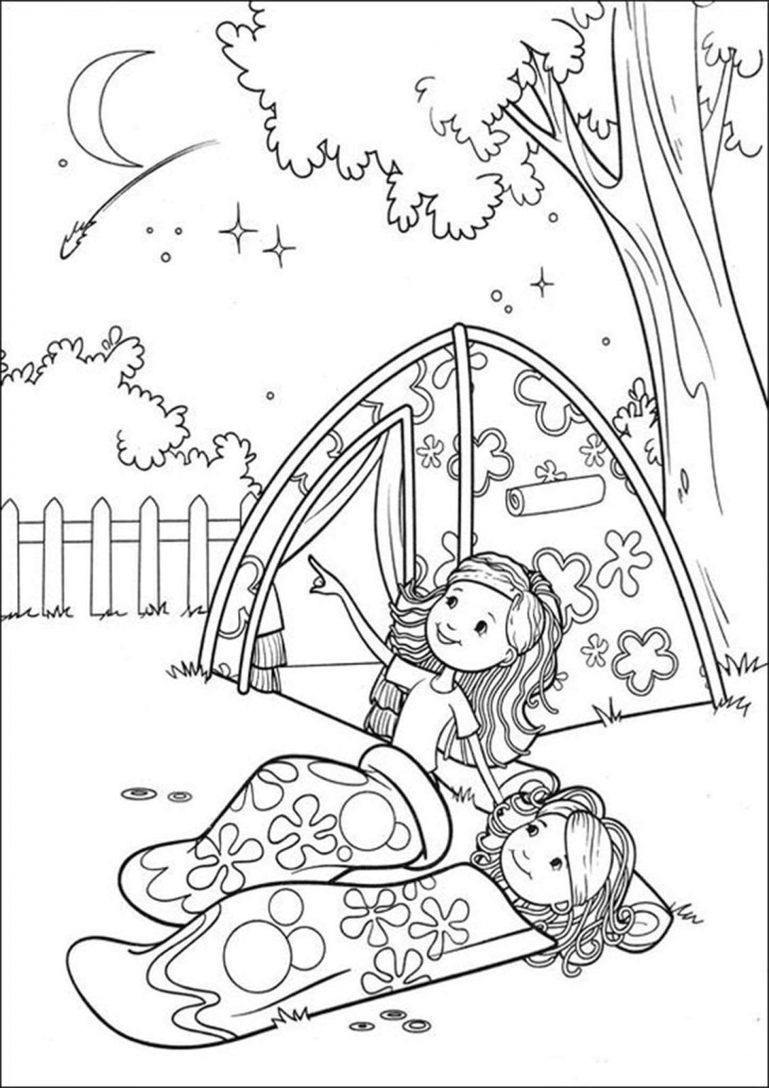 Free & Easy To Print Camping Coloring Pages - Tulamama