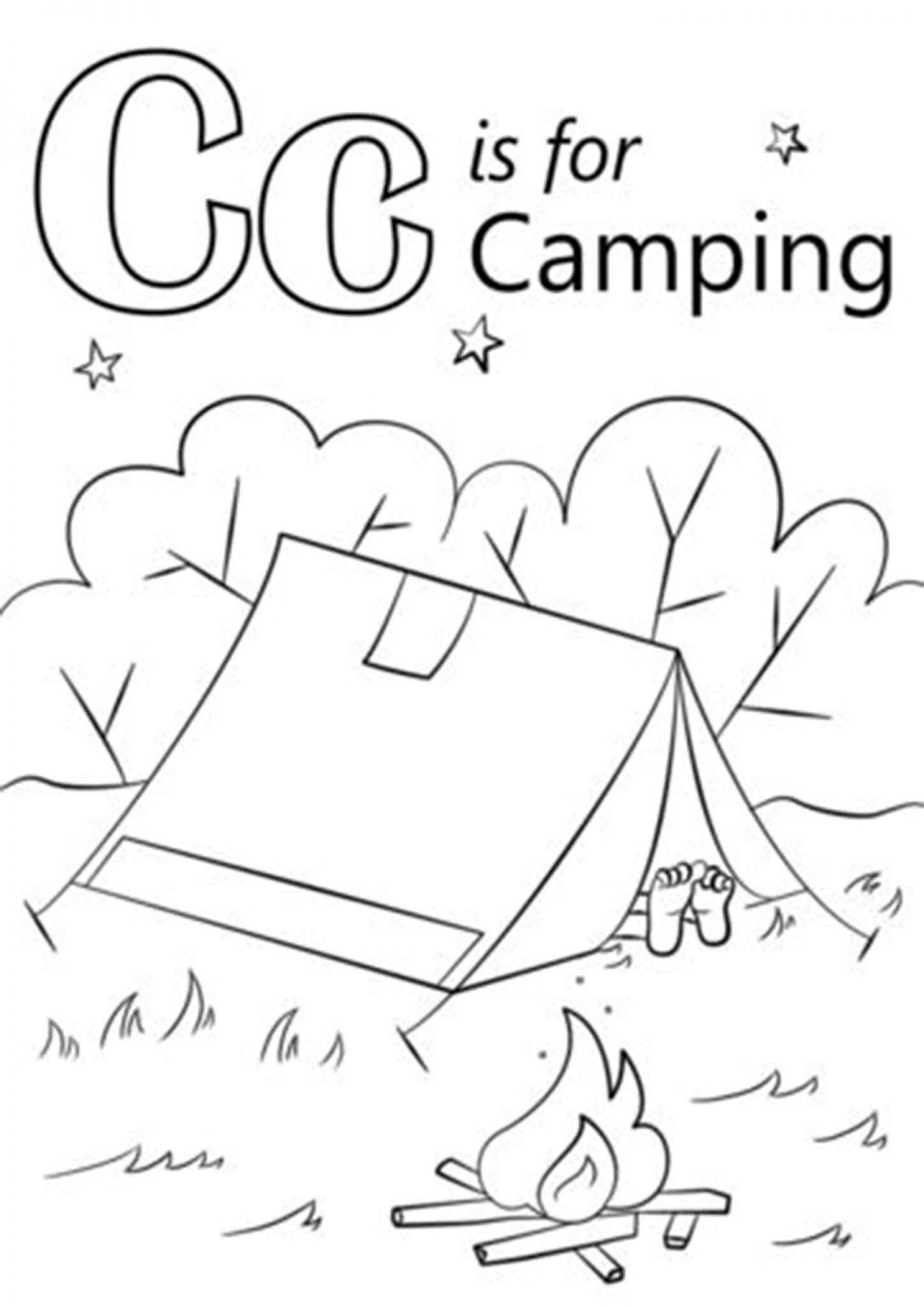 Free & Easy To Print Camping Coloring Pages - Tulamama