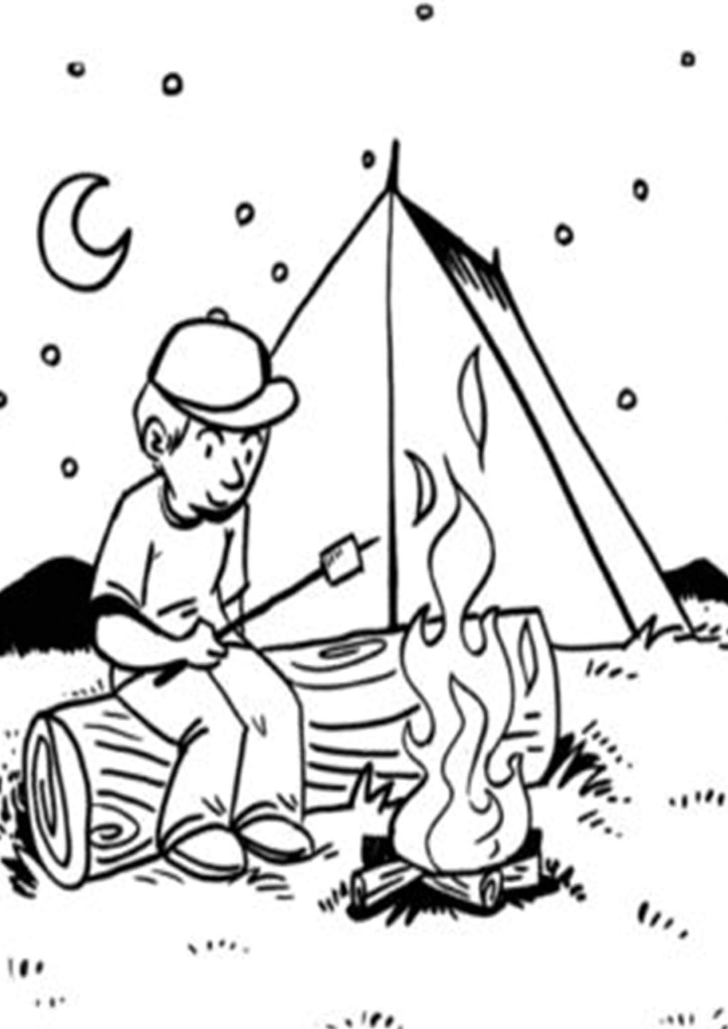 Free & Easy To Print Camping Coloring Pages - Tulamama