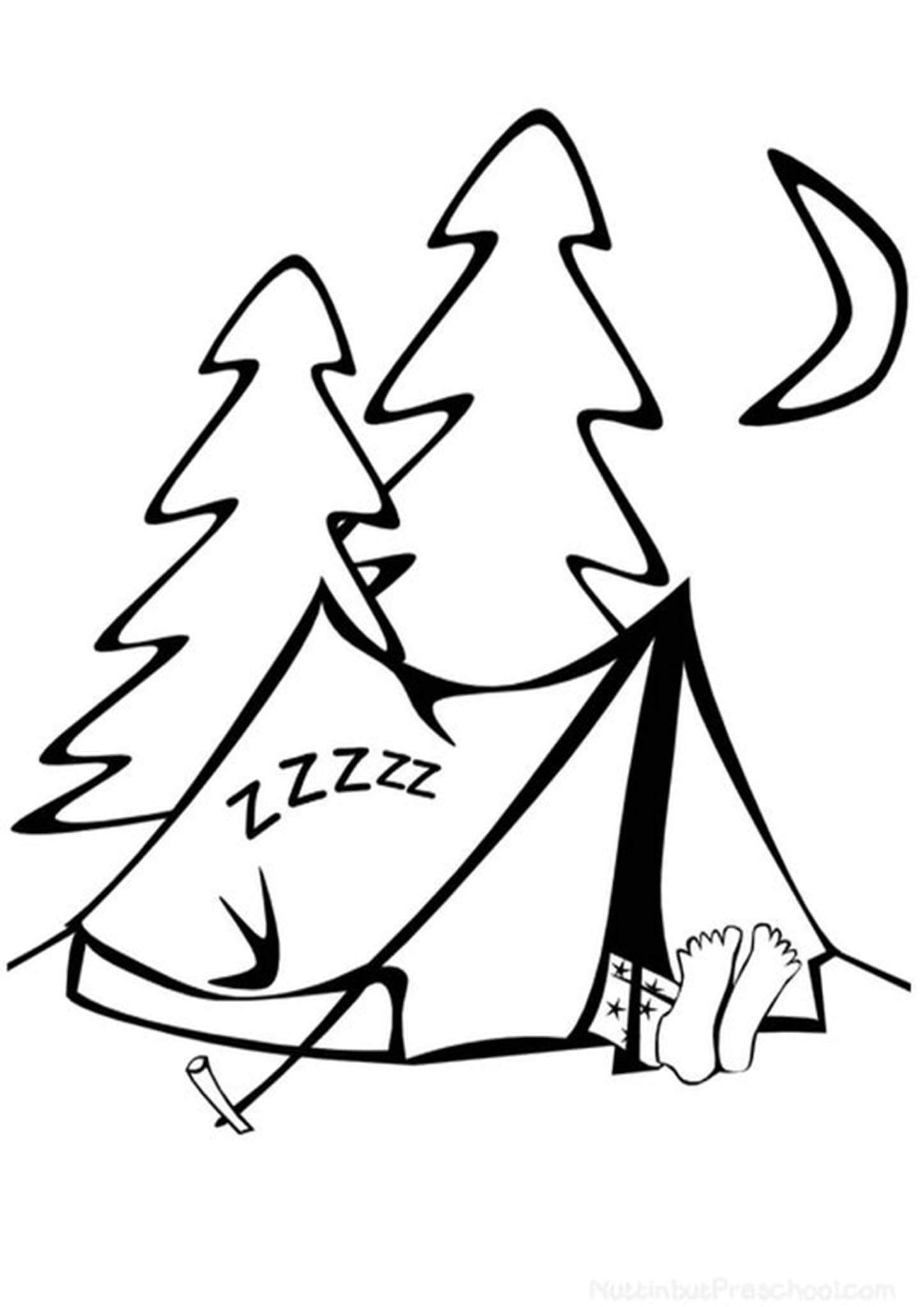 Free & Easy To Print Camping Coloring Pages - Tulamama