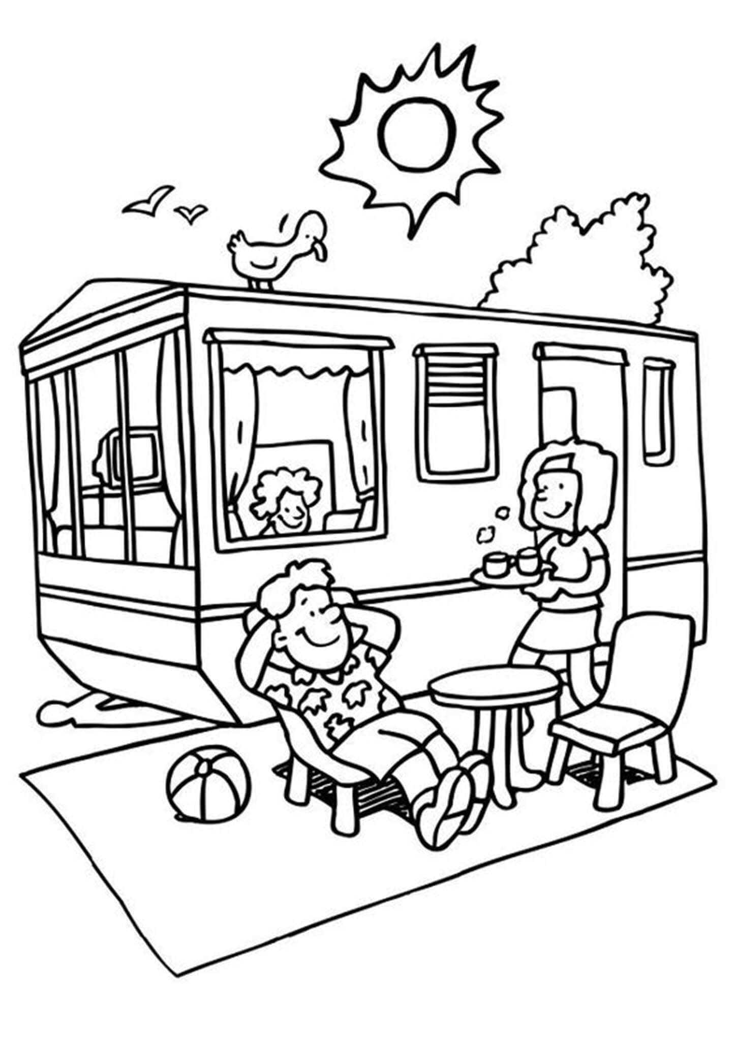 Free & Easy To Print Camping Coloring Pages - Tulamama
