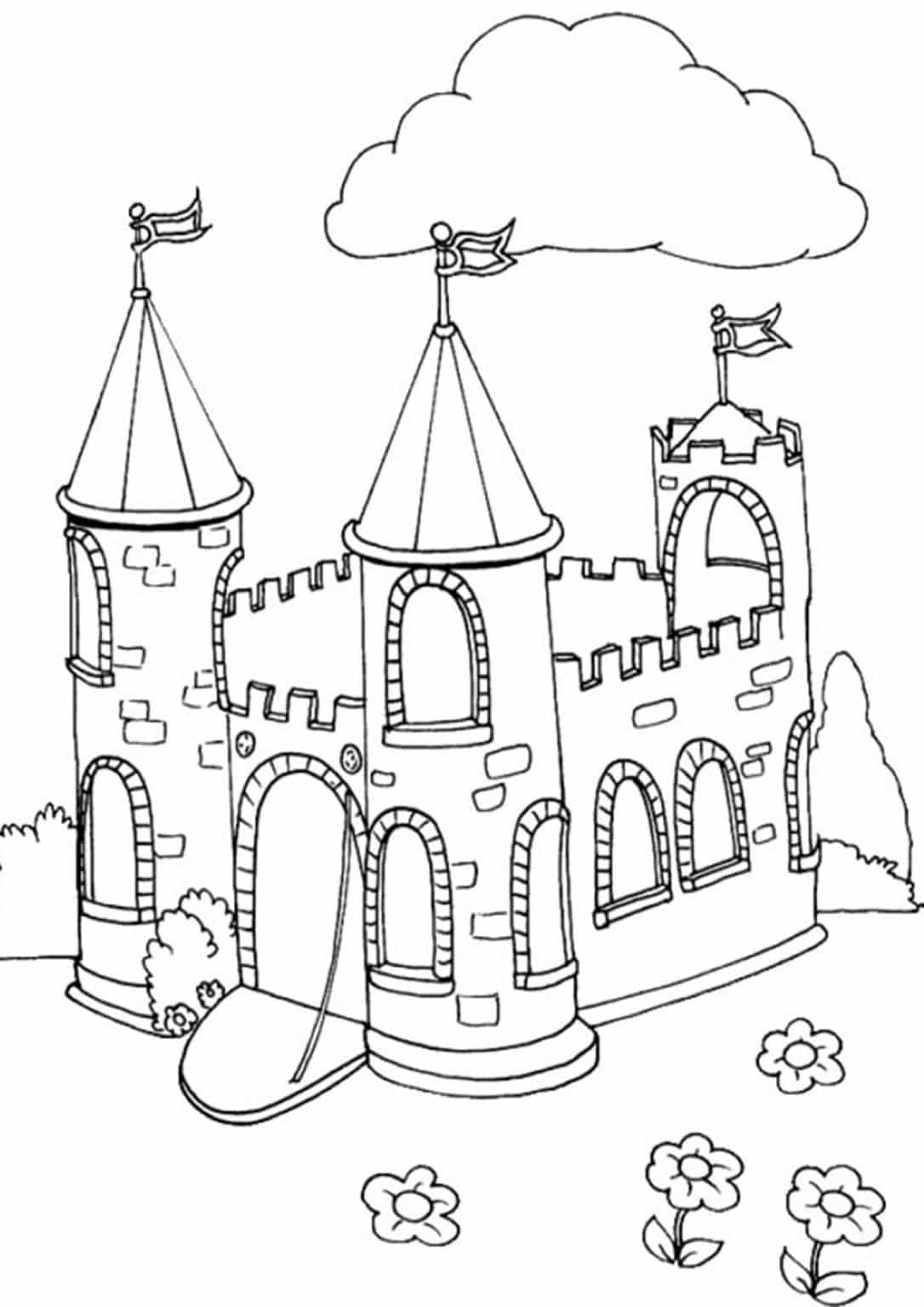 Free & Easy To Print Castle Coloring Pages - Tulamama