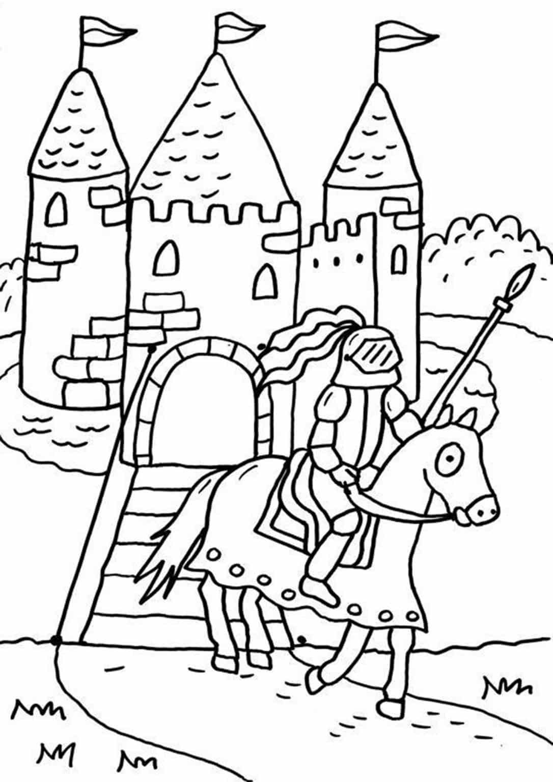 Free & Easy To Print Castle Coloring Pages - Tulamama
