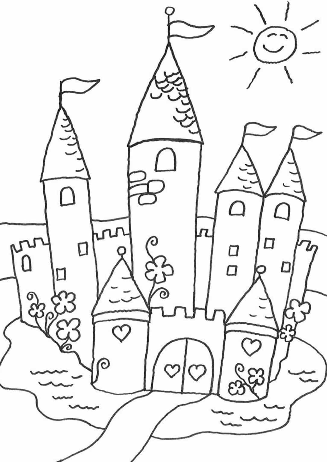 Free & Easy To Print Castle Coloring Pages - Tulamama