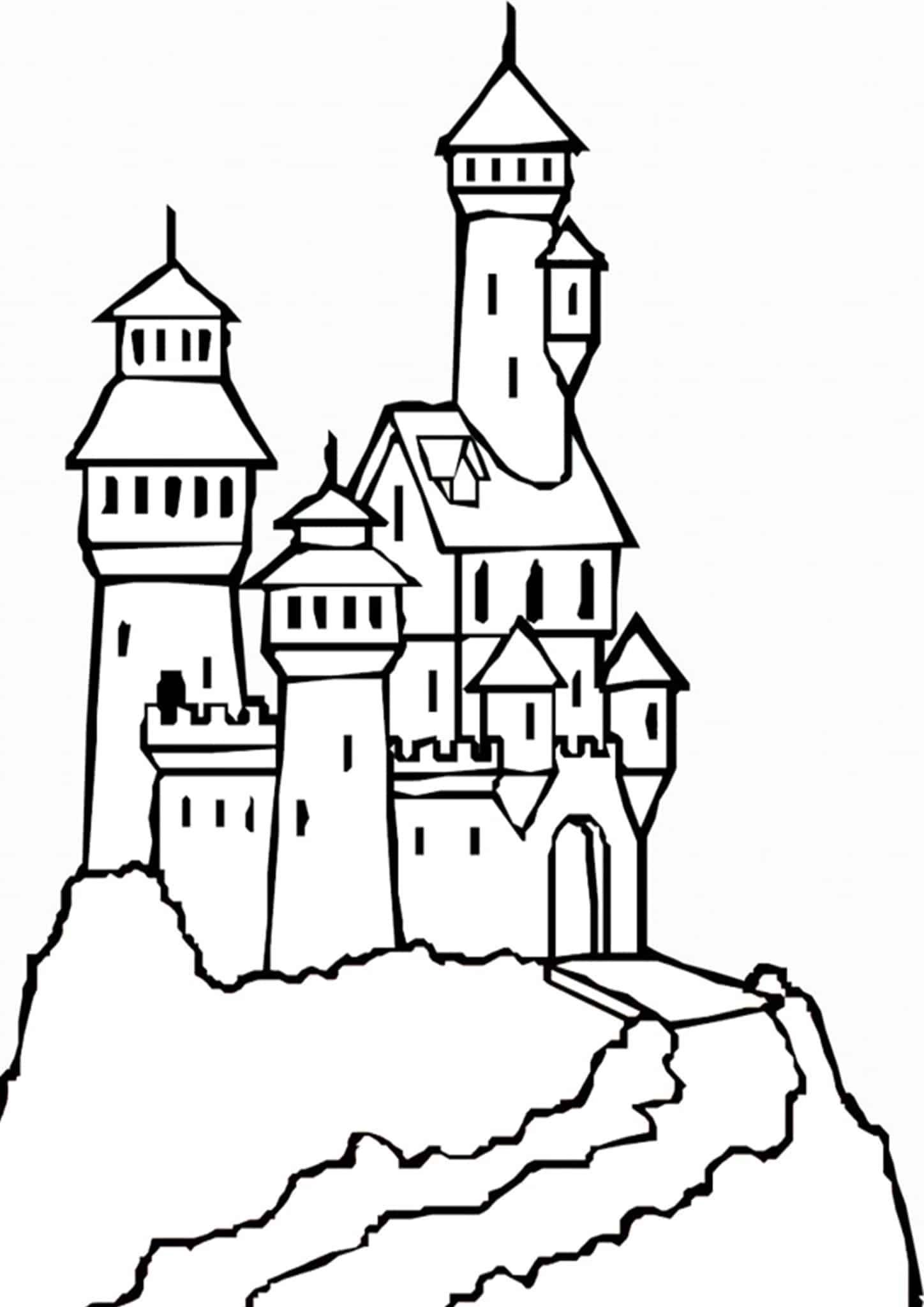 Free & Easy To Print Castle Coloring Pages - Tulamama