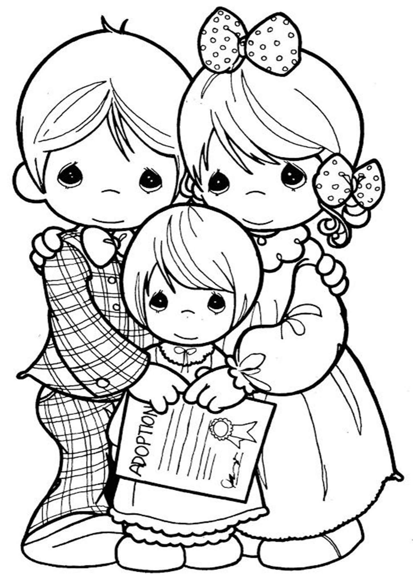 Free & Easy To Print Precious Moments Coloring Pages - Tulamama