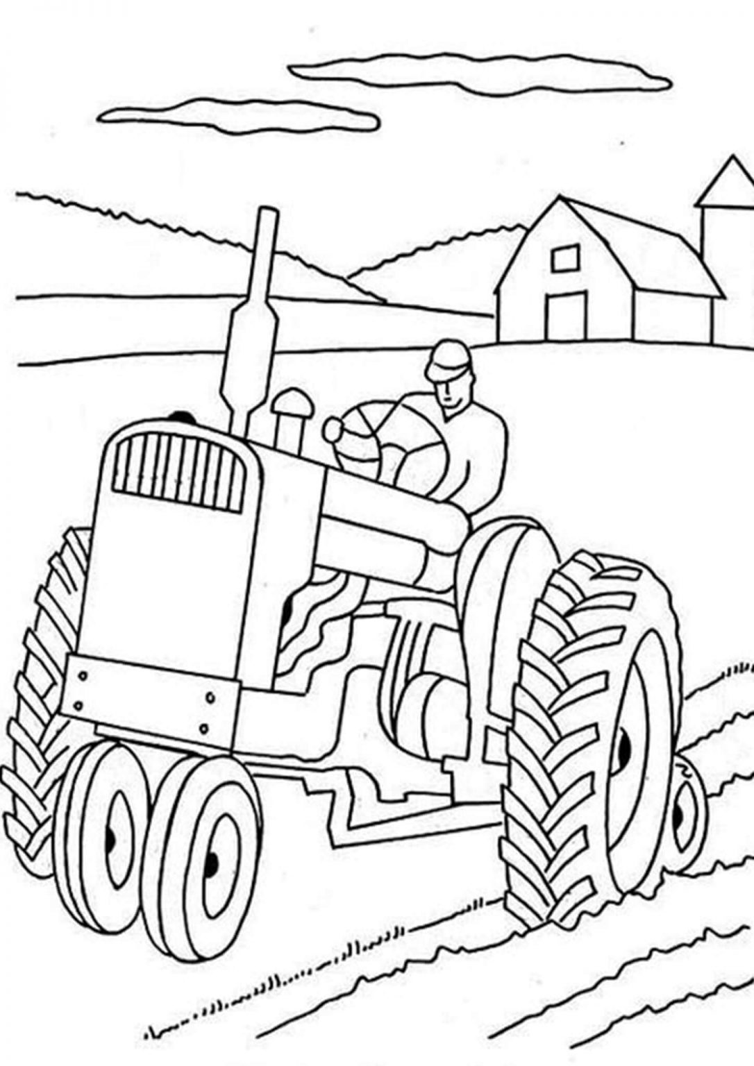 Free & Easy To Print Tractor Coloring Pages - Tulamama