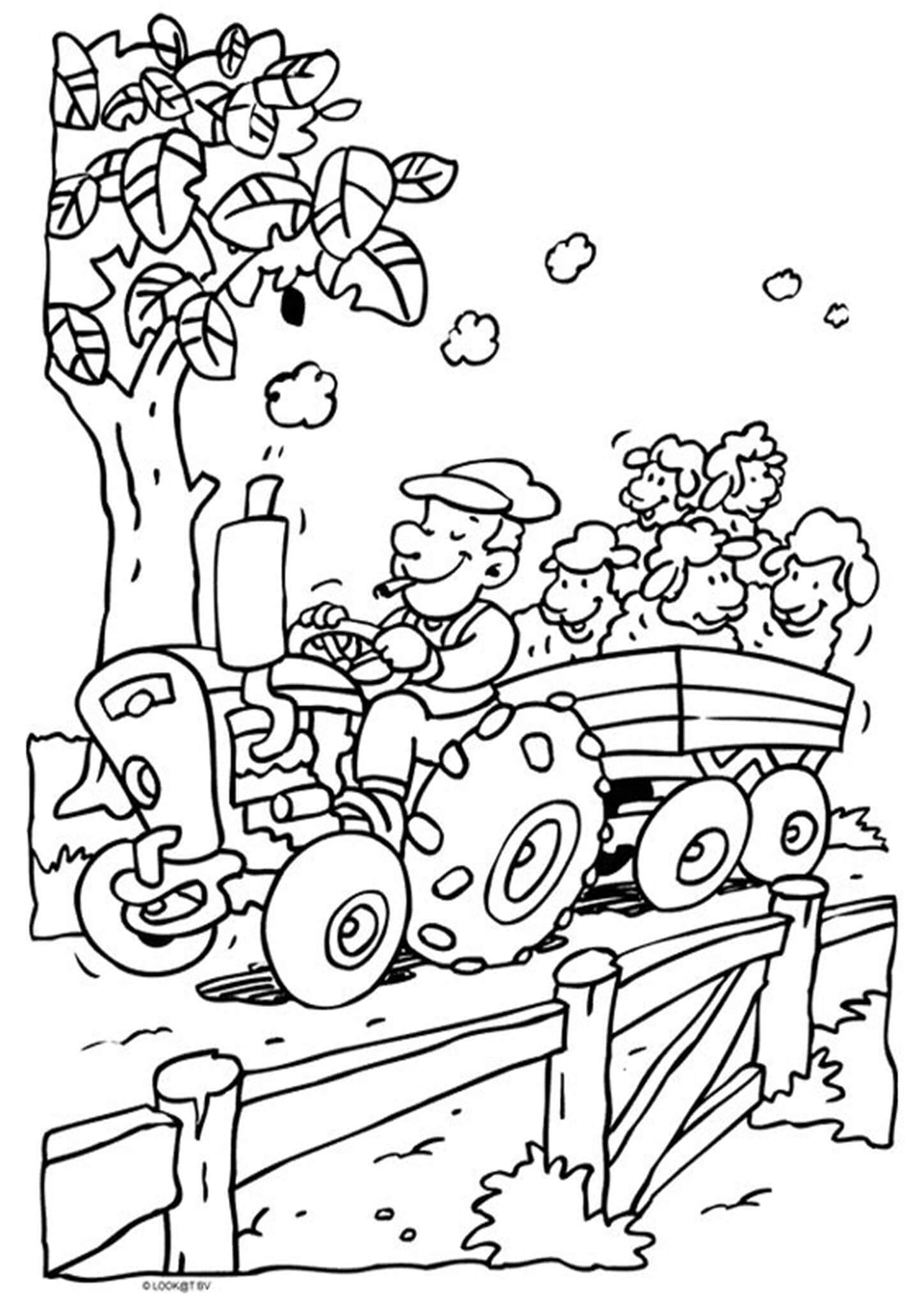 Free & Easy To Print Tractor Coloring Pages - Tulamama