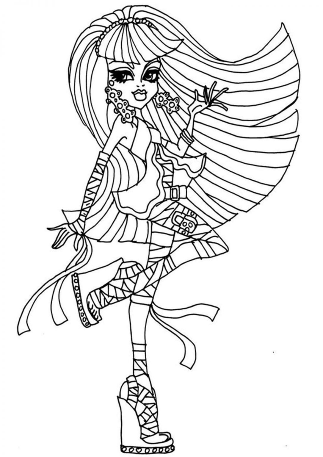Free & Easy To Print Monster High Coloring Pages - Tulamama