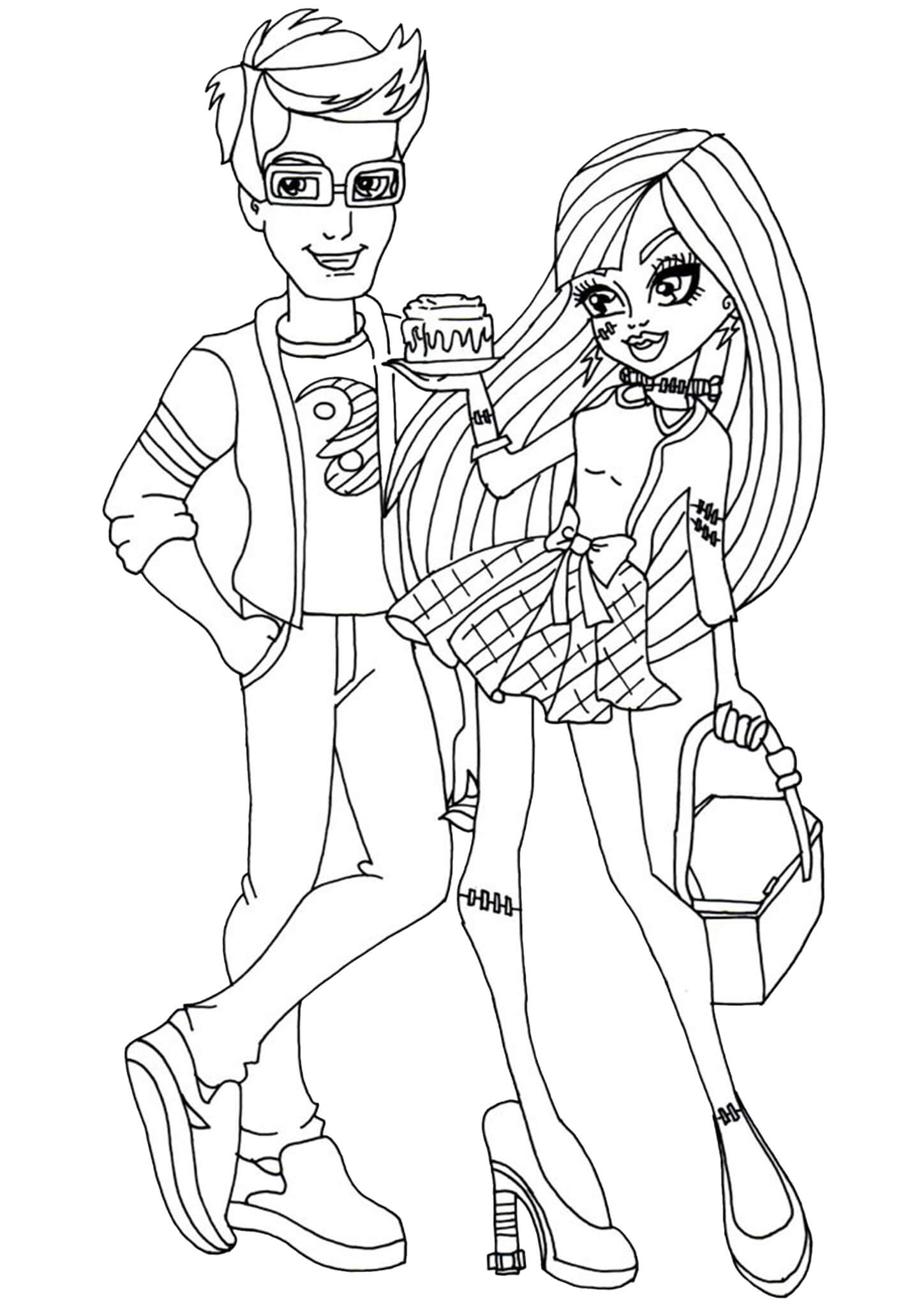 Free & Easy To Print Monster High Coloring Pages - Tulamama