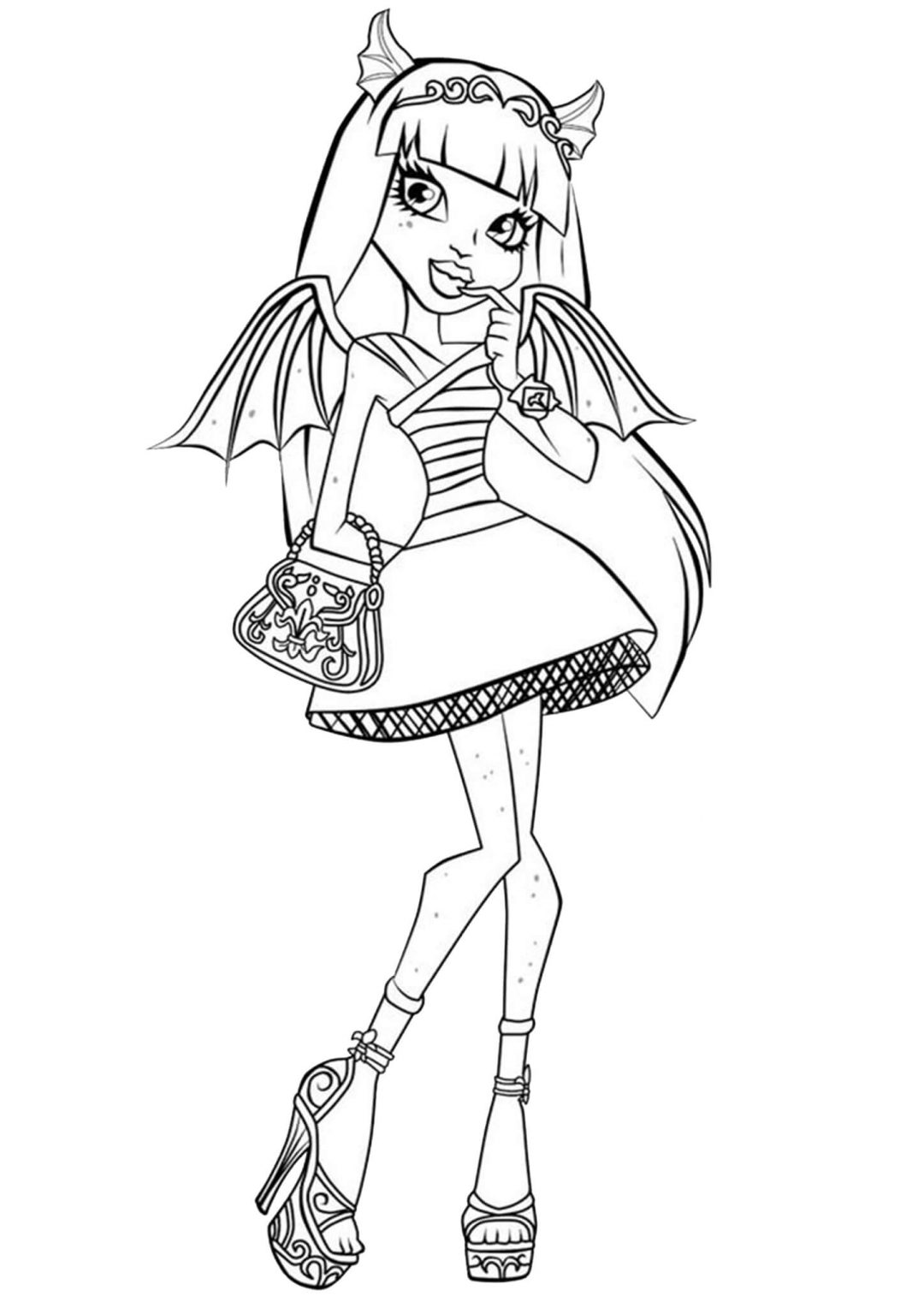 Free & Easy To Print Monster High Coloring Pages - Tulamama