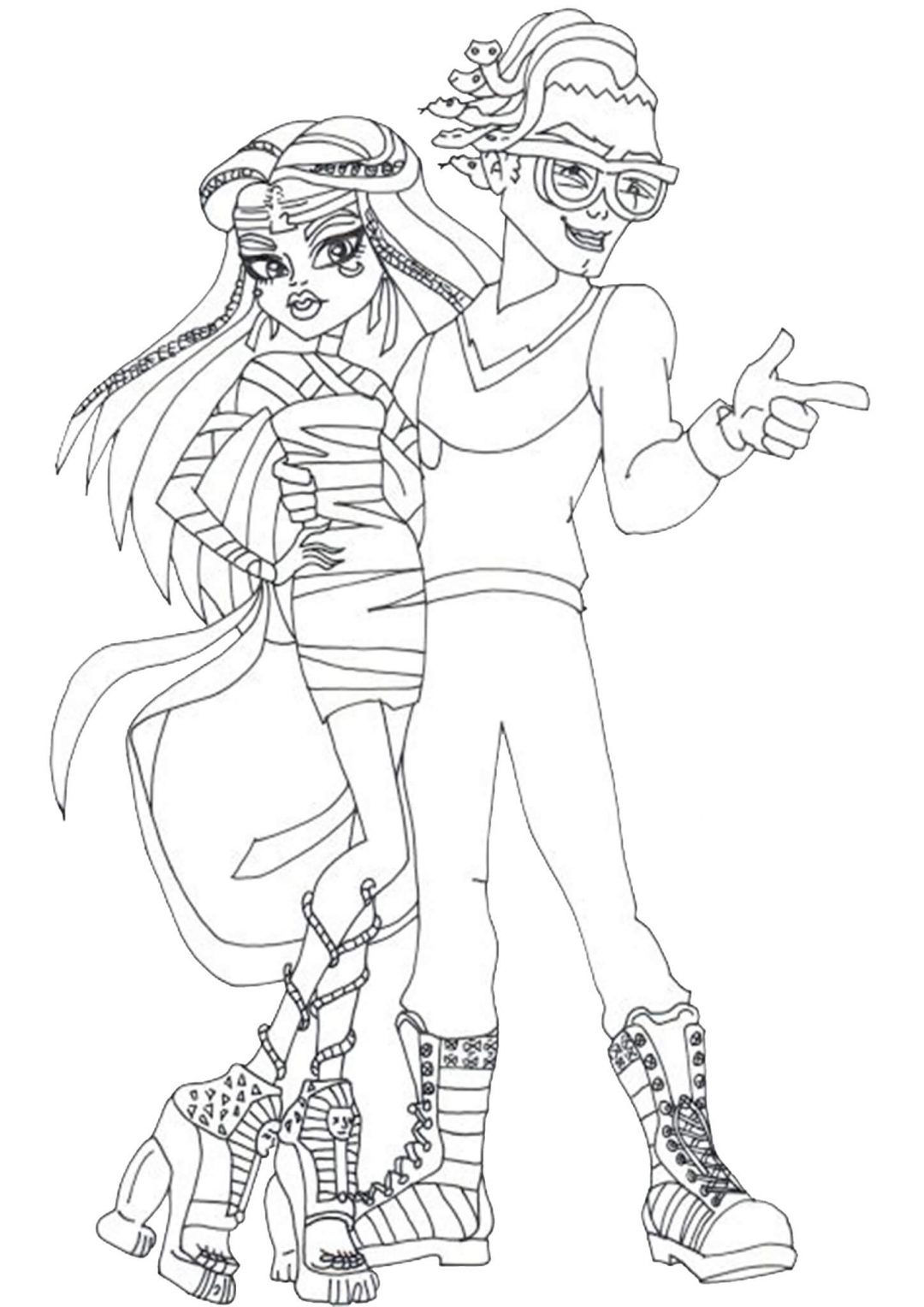 Free & Easy To Print Monster High Coloring Pages - Tulamama
