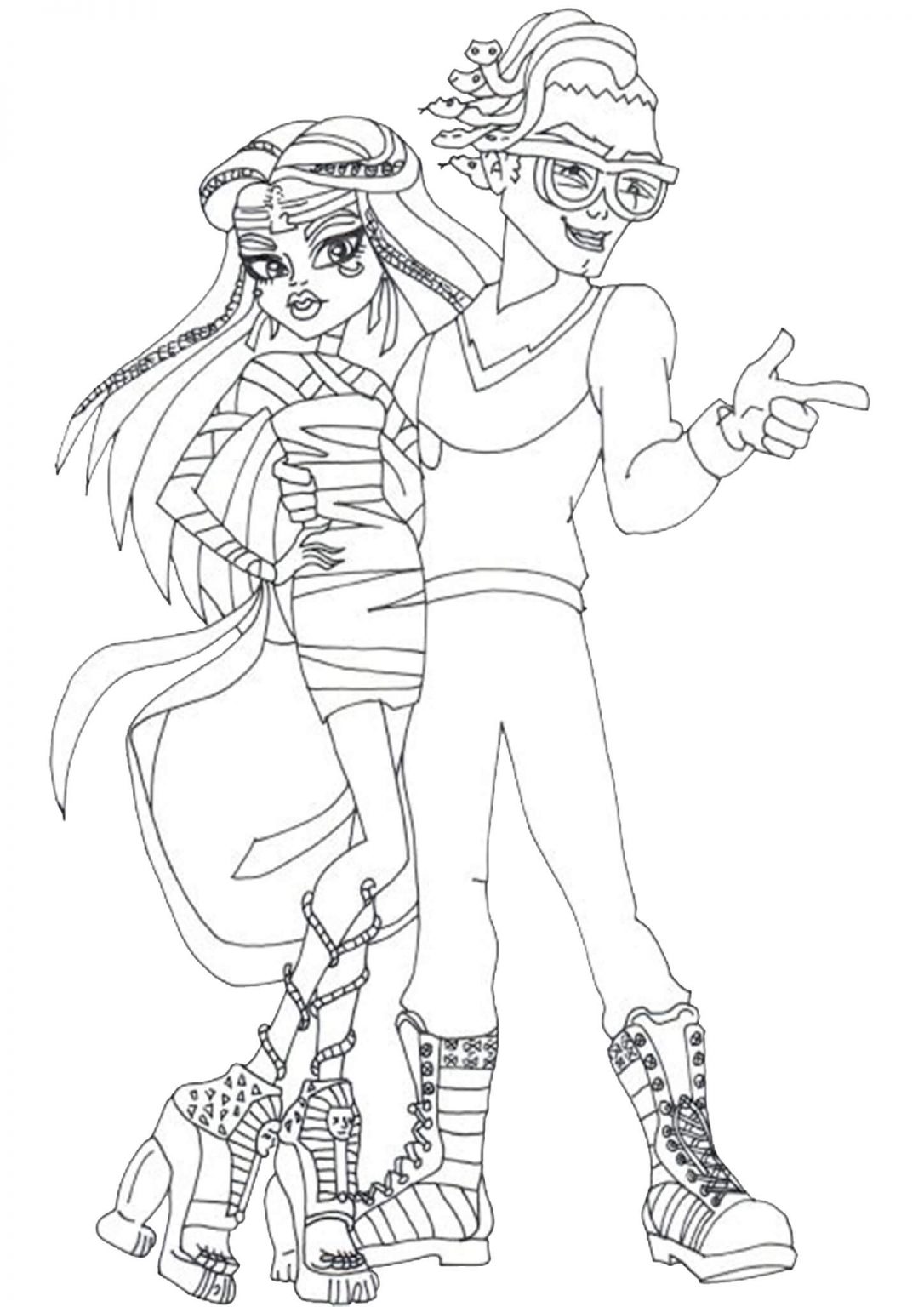 Free & Easy To Print Monster High Coloring Pages - Tulamama