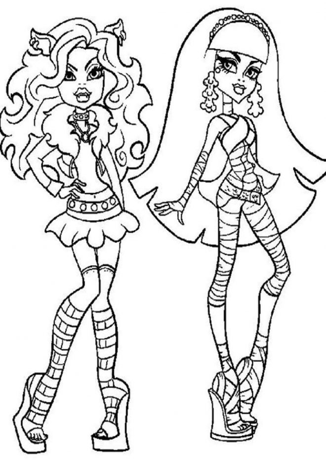 Free & Easy To Print Monster High Coloring Pages - Tulamama