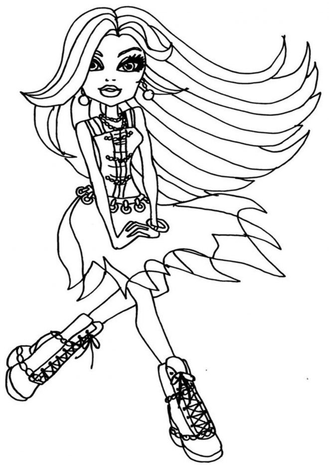 Free & Easy To Print Monster High Coloring Pages - Tulamama