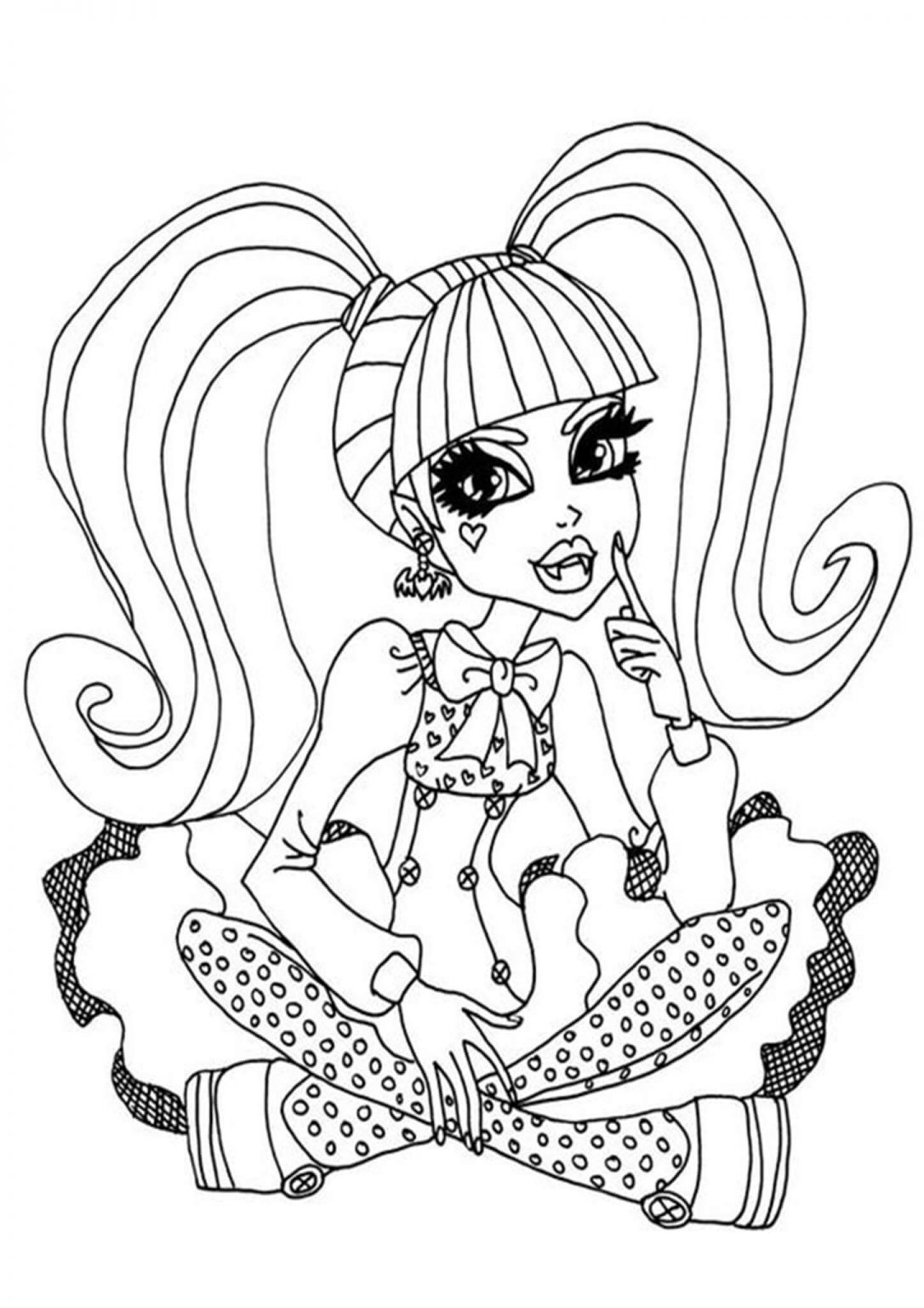 Free & Easy To Print Monster High Coloring Pages - Tulamama