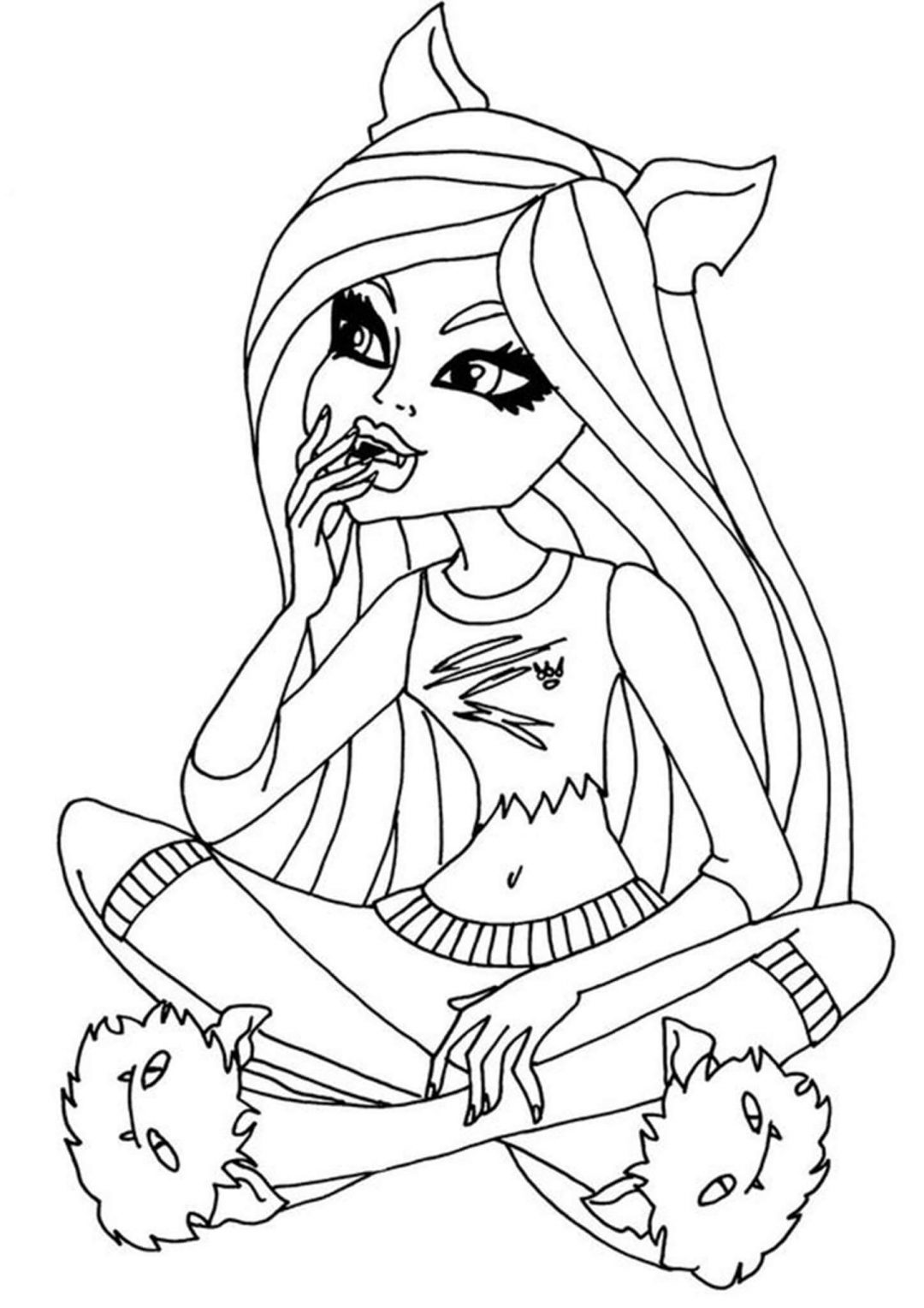 Free & Easy To Print Monster High Coloring Pages - Tulamama