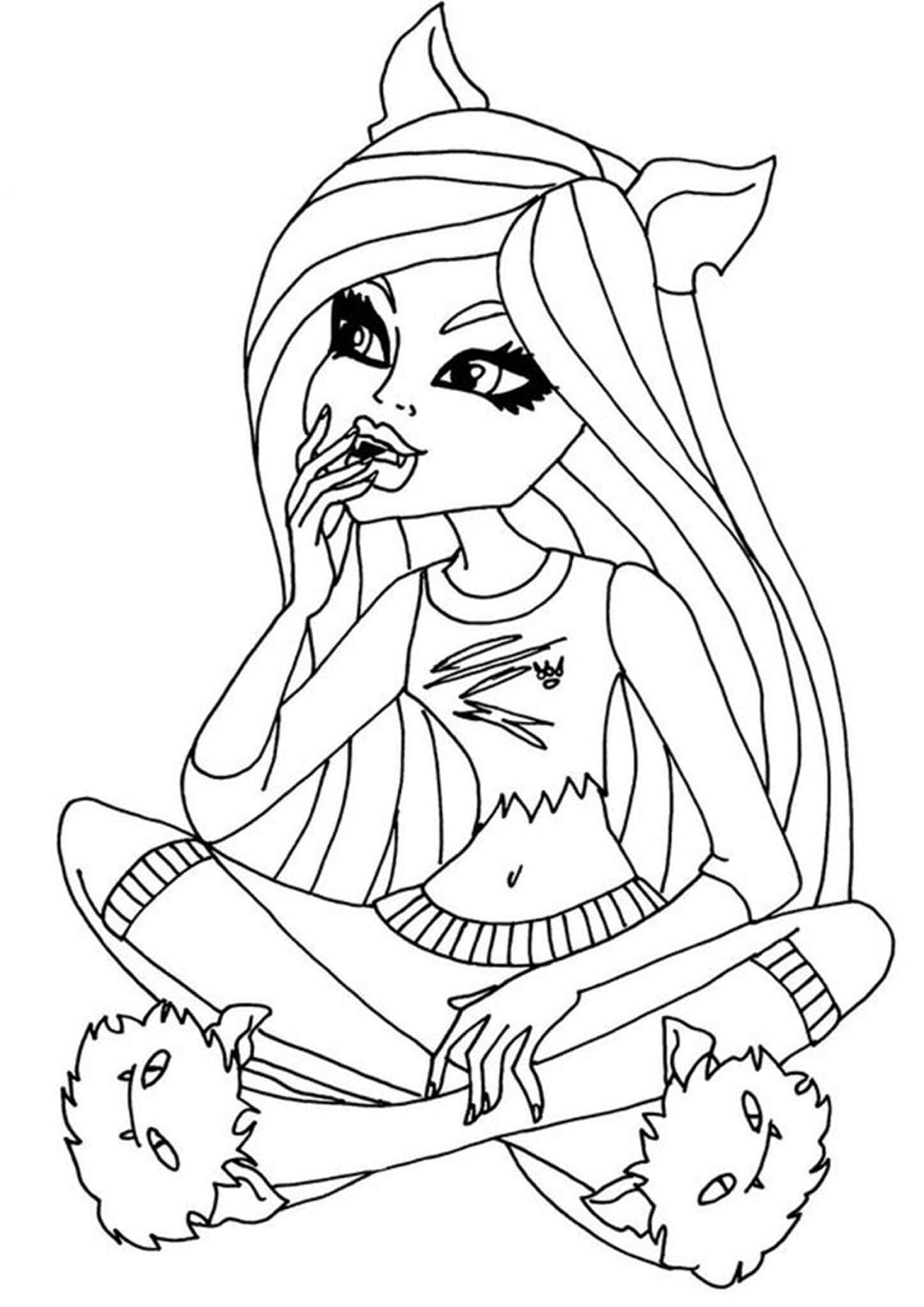 Free & Easy To Print Monster High Coloring Pages - Tulamama