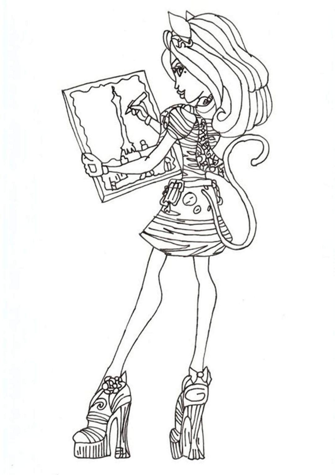 Free & Easy To Print Monster High Coloring Pages - Tulamama