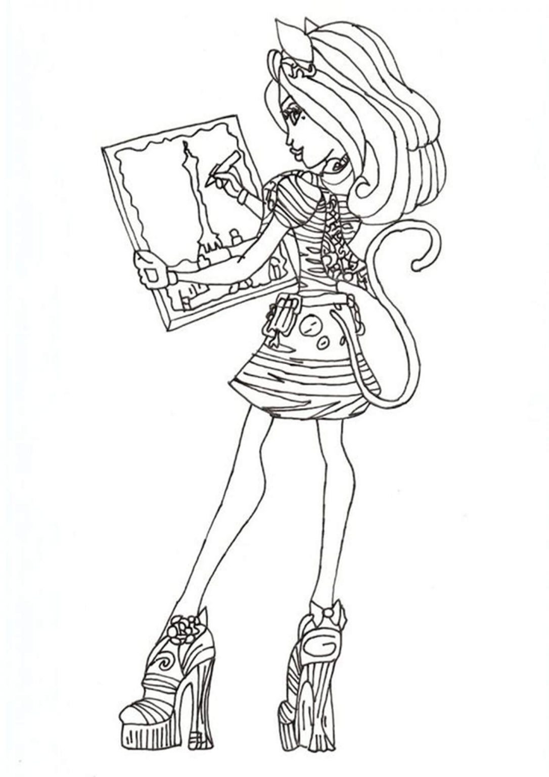 Free & Easy To Print Monster High Coloring Pages - Tulamama