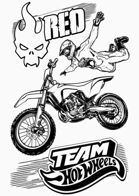 Free & Easy To Print Motorcycle Coloring Pages - Tulamama
