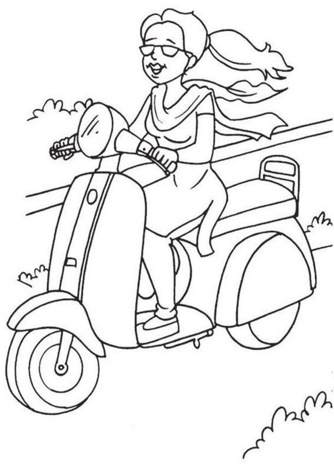 Free & Easy To Print Motorcycle Coloring Pages - Tulamama