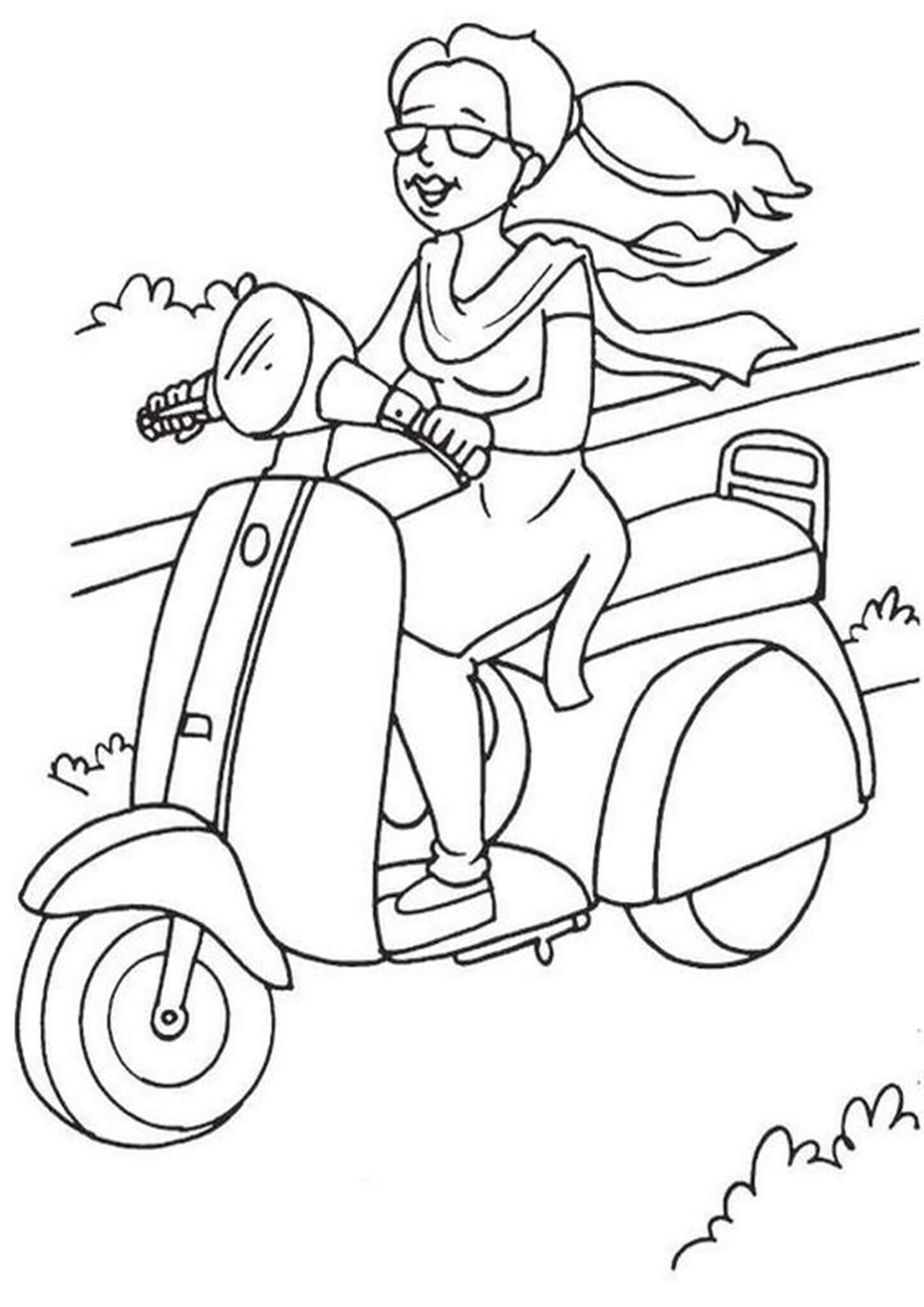 Free & Easy To Print Motorcycle Coloring Pages - Tulamama