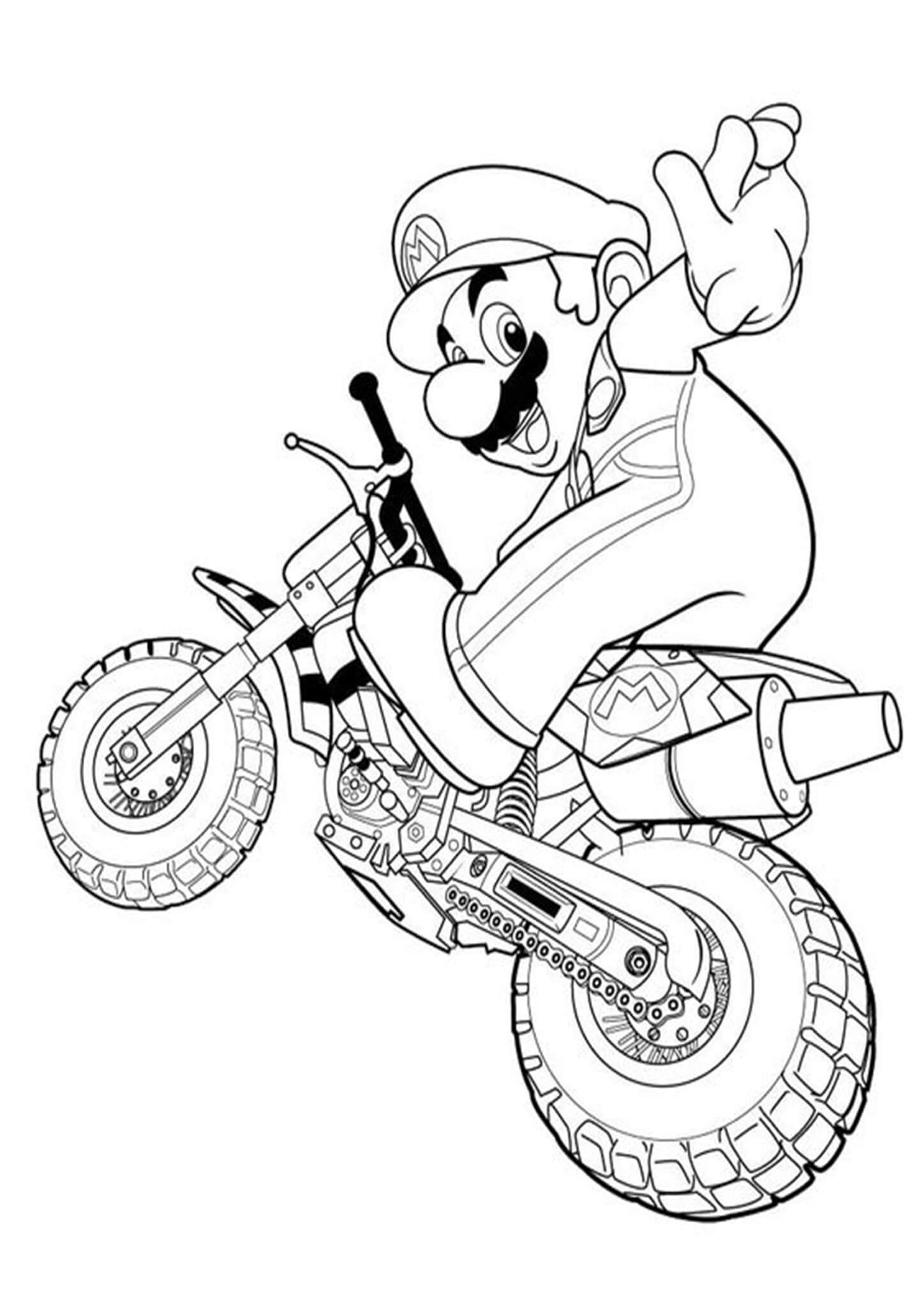 Free & Easy To Print Motorcycle Coloring Pages - Tulamama