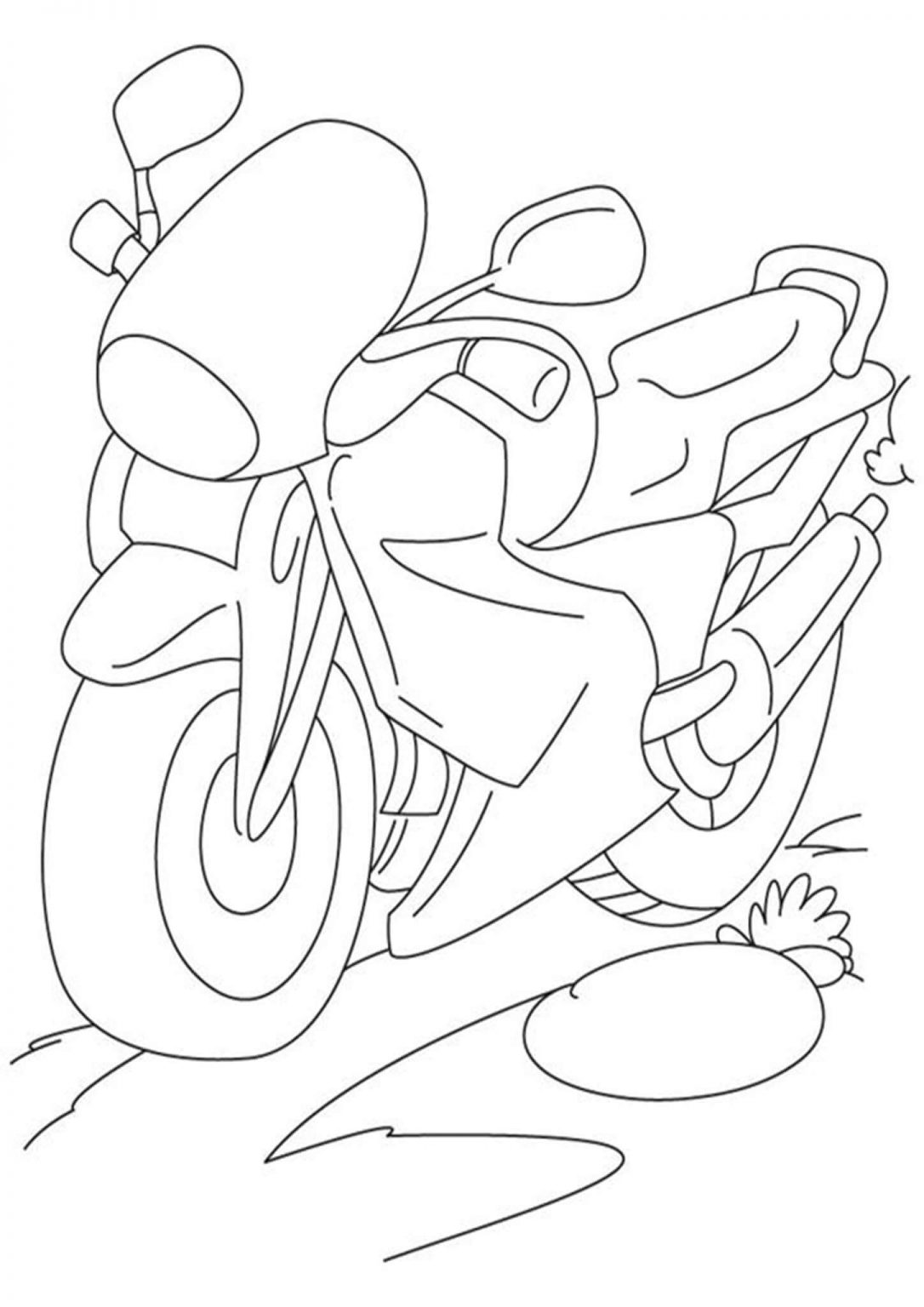 Free & Easy To Print Motorcycle Coloring Pages - Tulamama