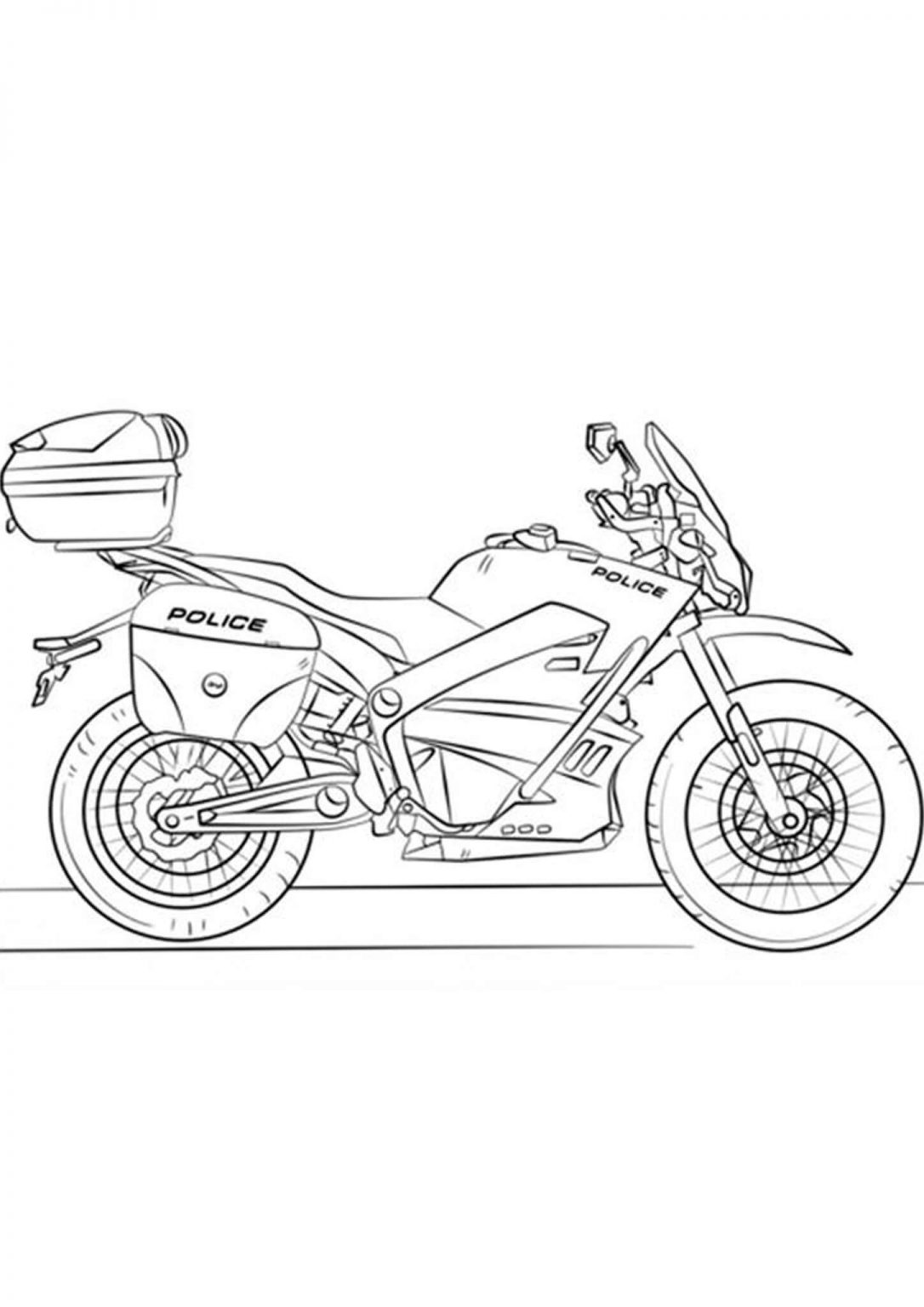 Free & Easy To Print Motorcycle Coloring Pages - Tulamama