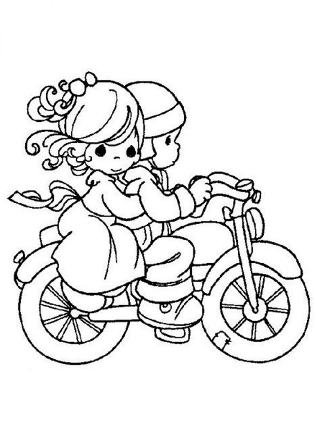 Free & Easy To Print Motorcycle Coloring Pages - Tulamama