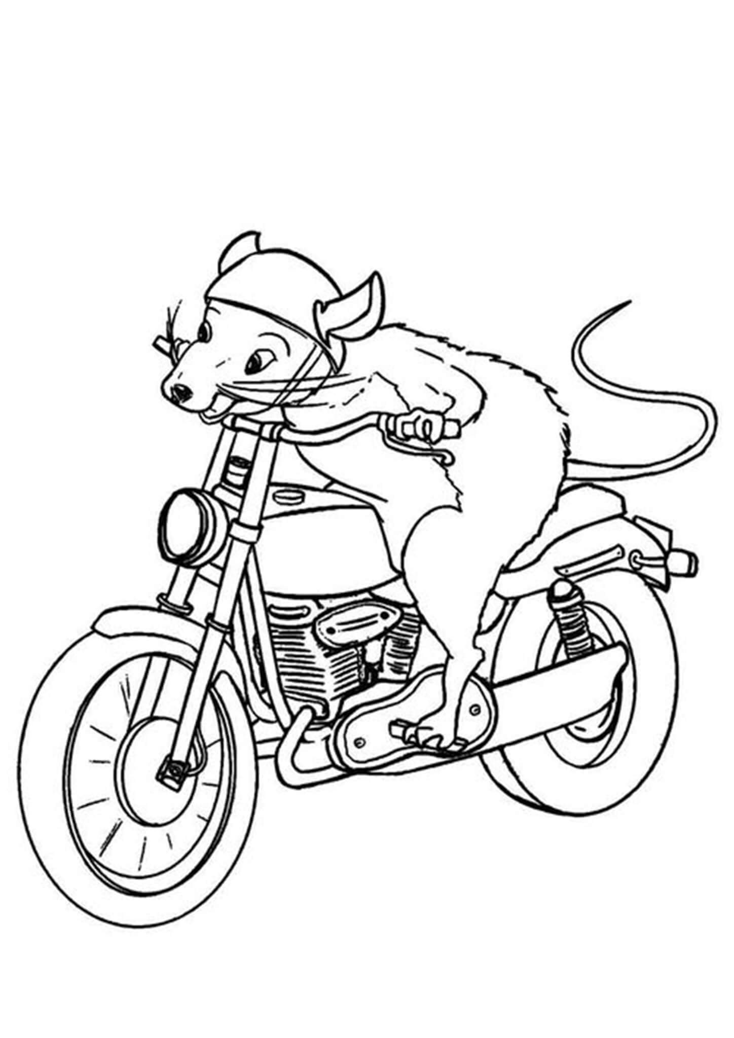 Free & Easy To Print Motorcycle Coloring Pages - Tulamama
