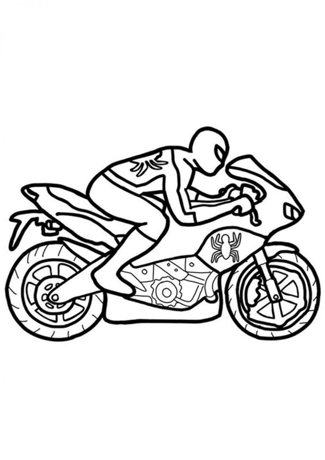 Free & Easy To Print Motorcycle Coloring Pages - Tulamama