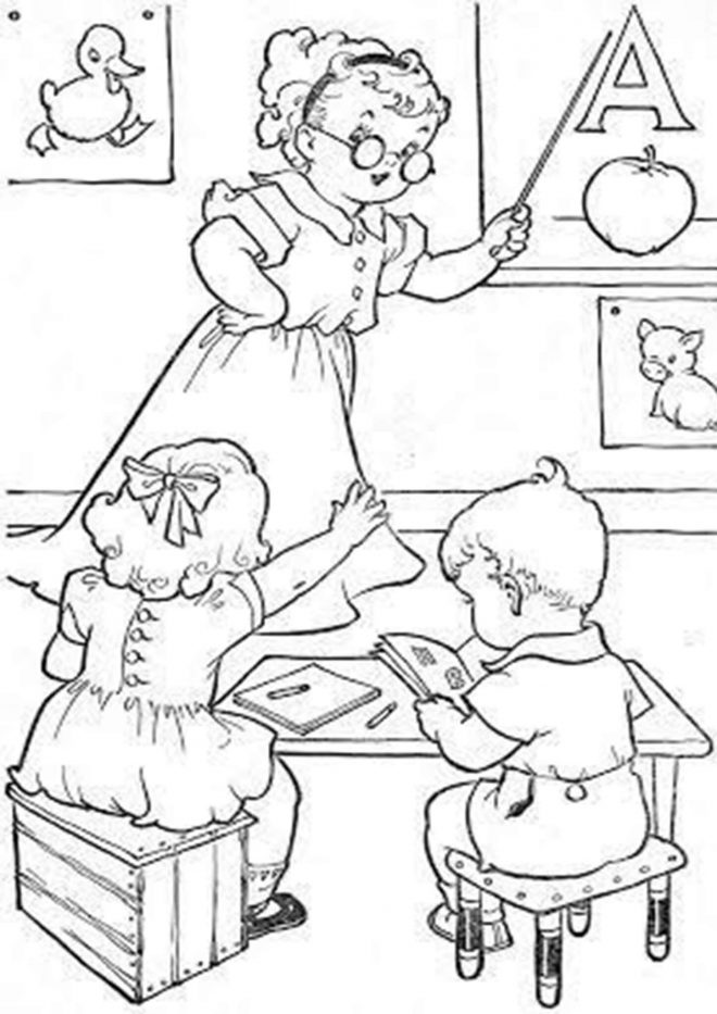 Free & Easy To Print School Coloring Pages - Tulamama