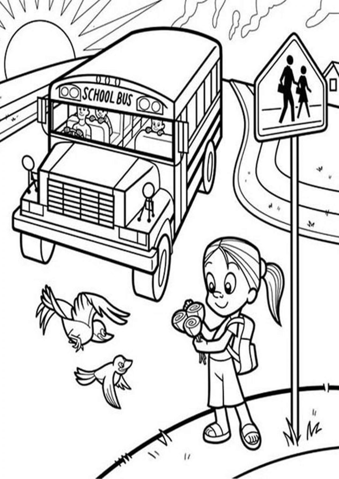 Free & Easy To Print School Coloring Pages - Tulamama