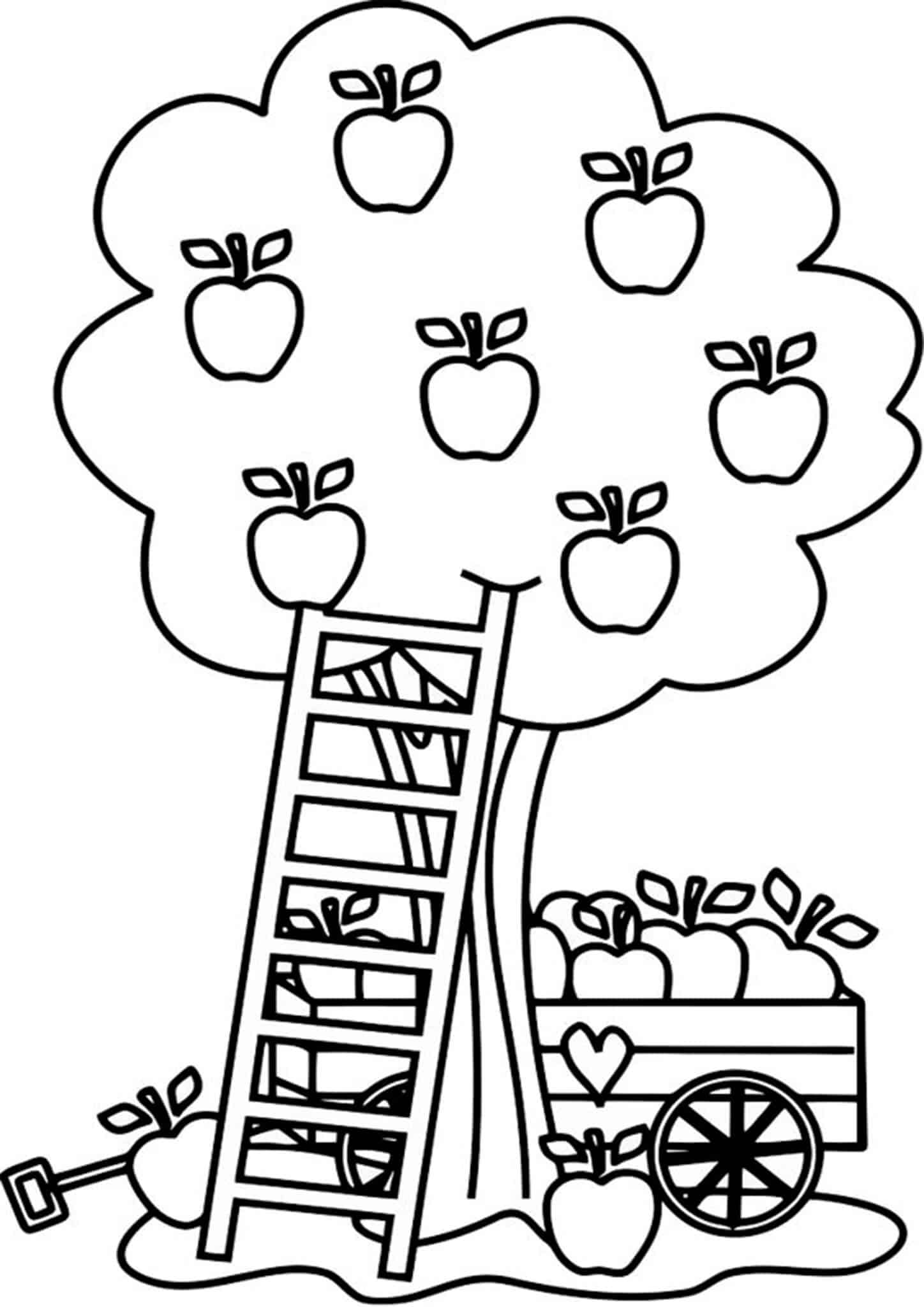 Free & Easy To Print Apple Coloring Pages - Tulamama
