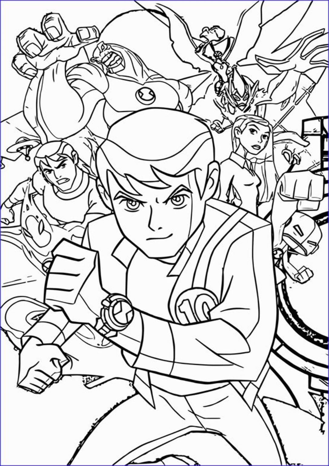 Free & Easy To Print Ben 10 Coloring Pages - Tulamama