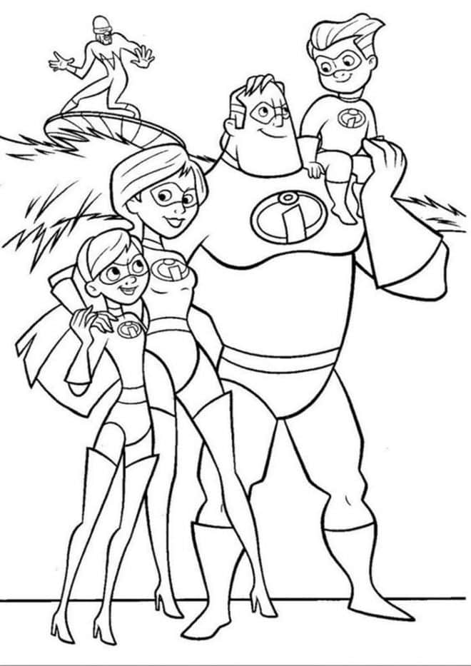 Free & Easy To Print Incredibles Coloring Pages - Tulamama