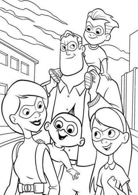 Free & Easy To Print Incredibles Coloring Pages - Tulamama